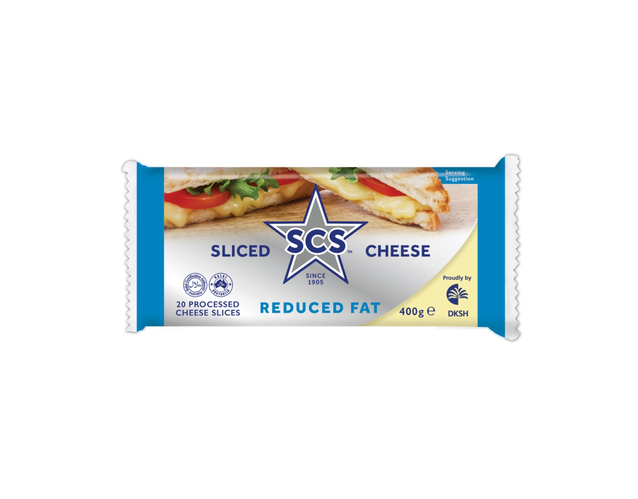 SCS Slice Cheese Reduced Fat 20's, 400 g - Healthy Cheese