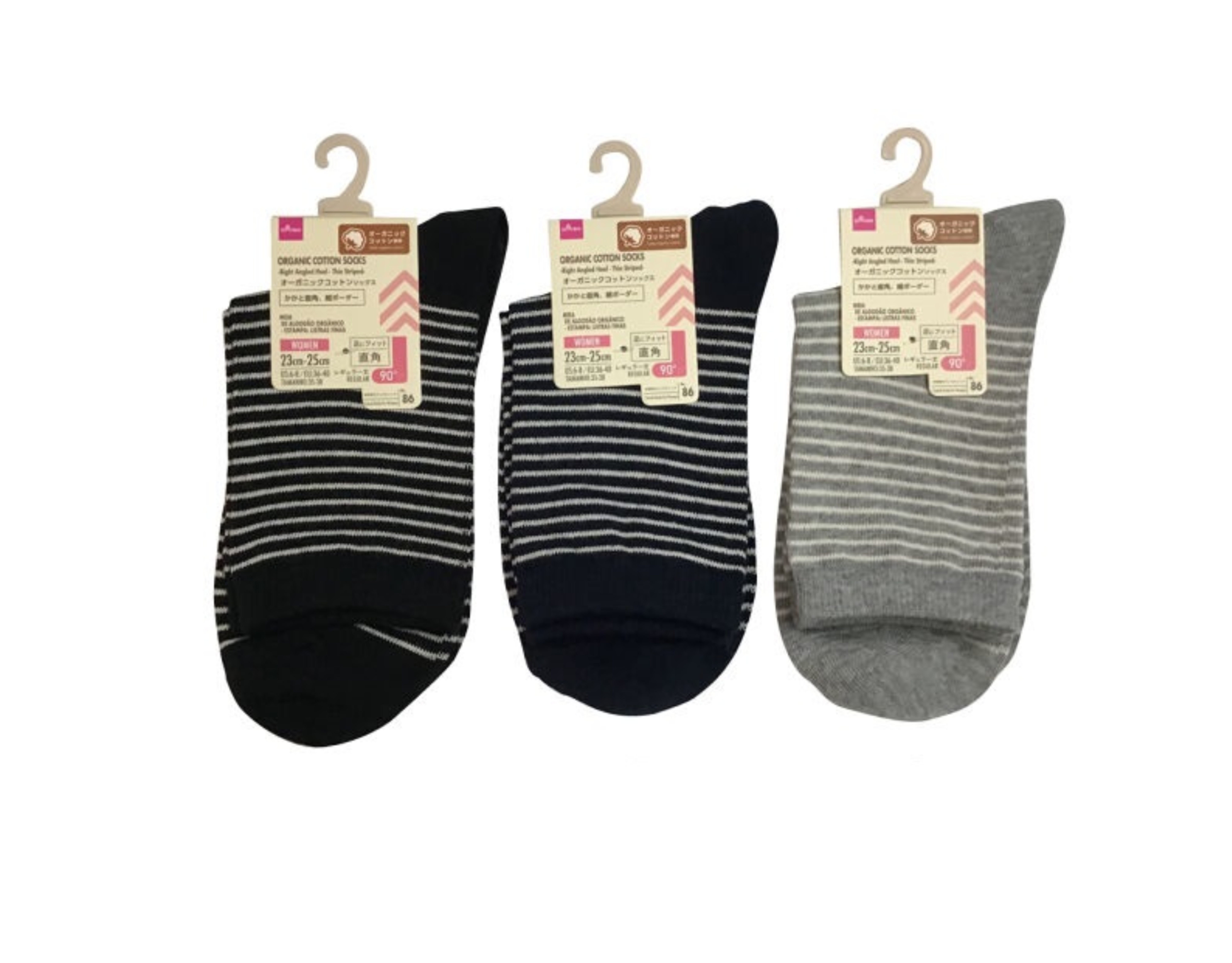 Daiso [SELECTED RANDOMLY] Organic Cotton Socks Right Angled Heel ...