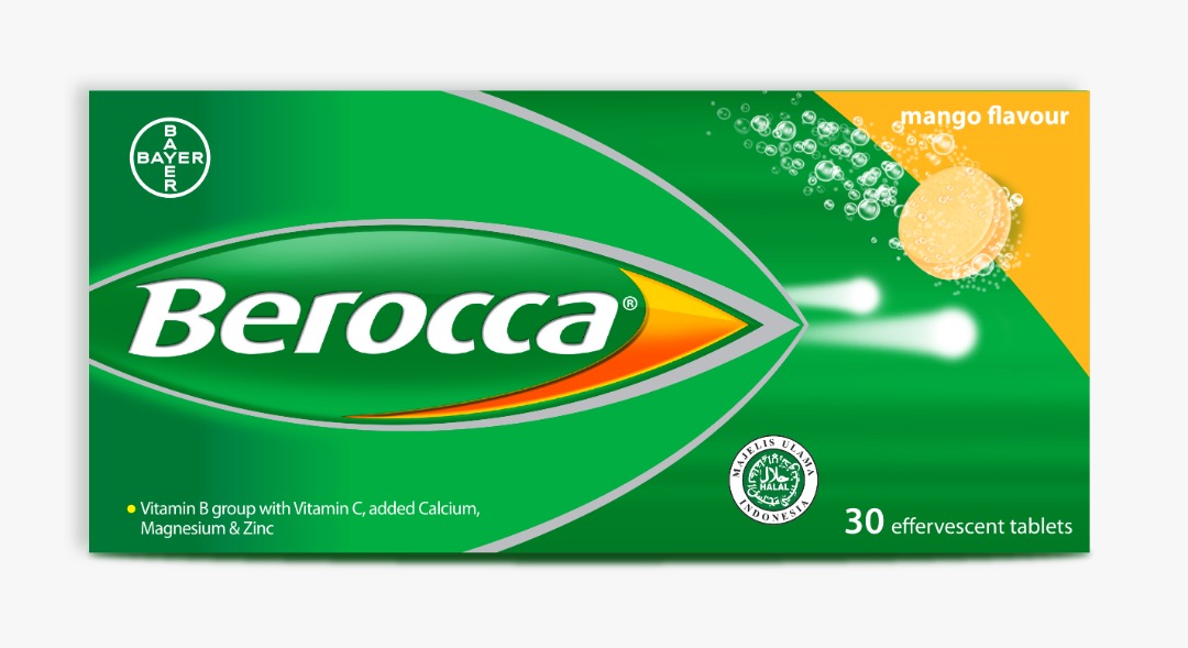 Berocca Effervescent Tab Mango 30's