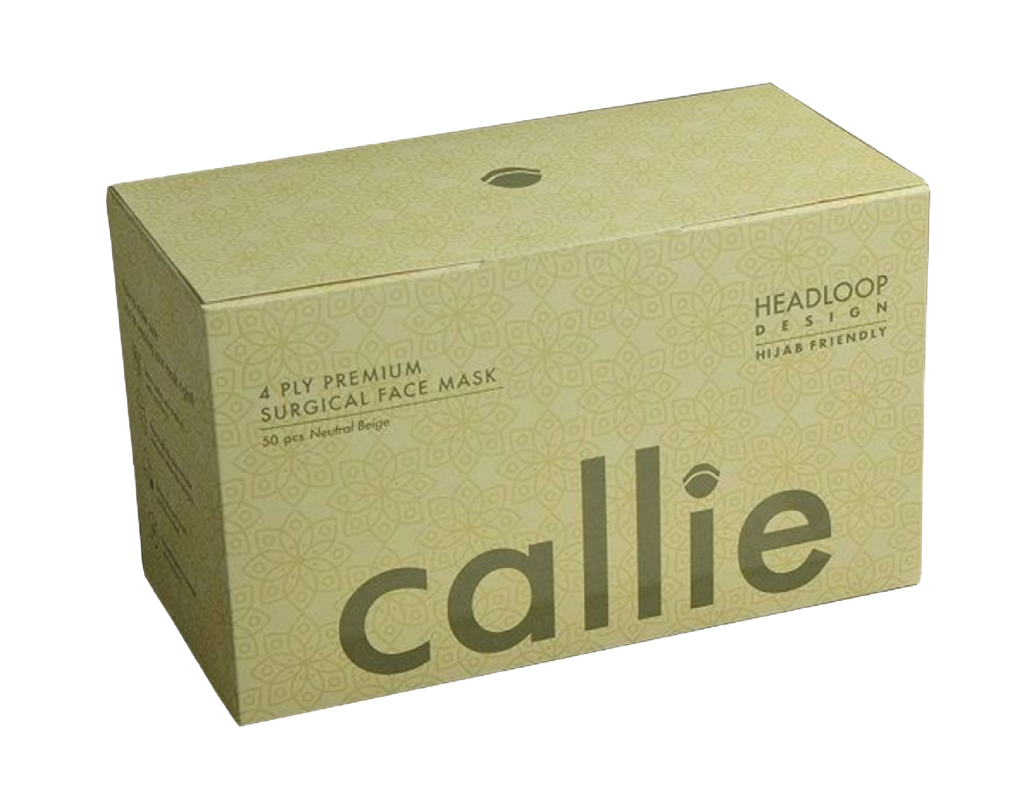 Callie 4 Ply Surgical Mask, 50 pcs - Hijab-friendly