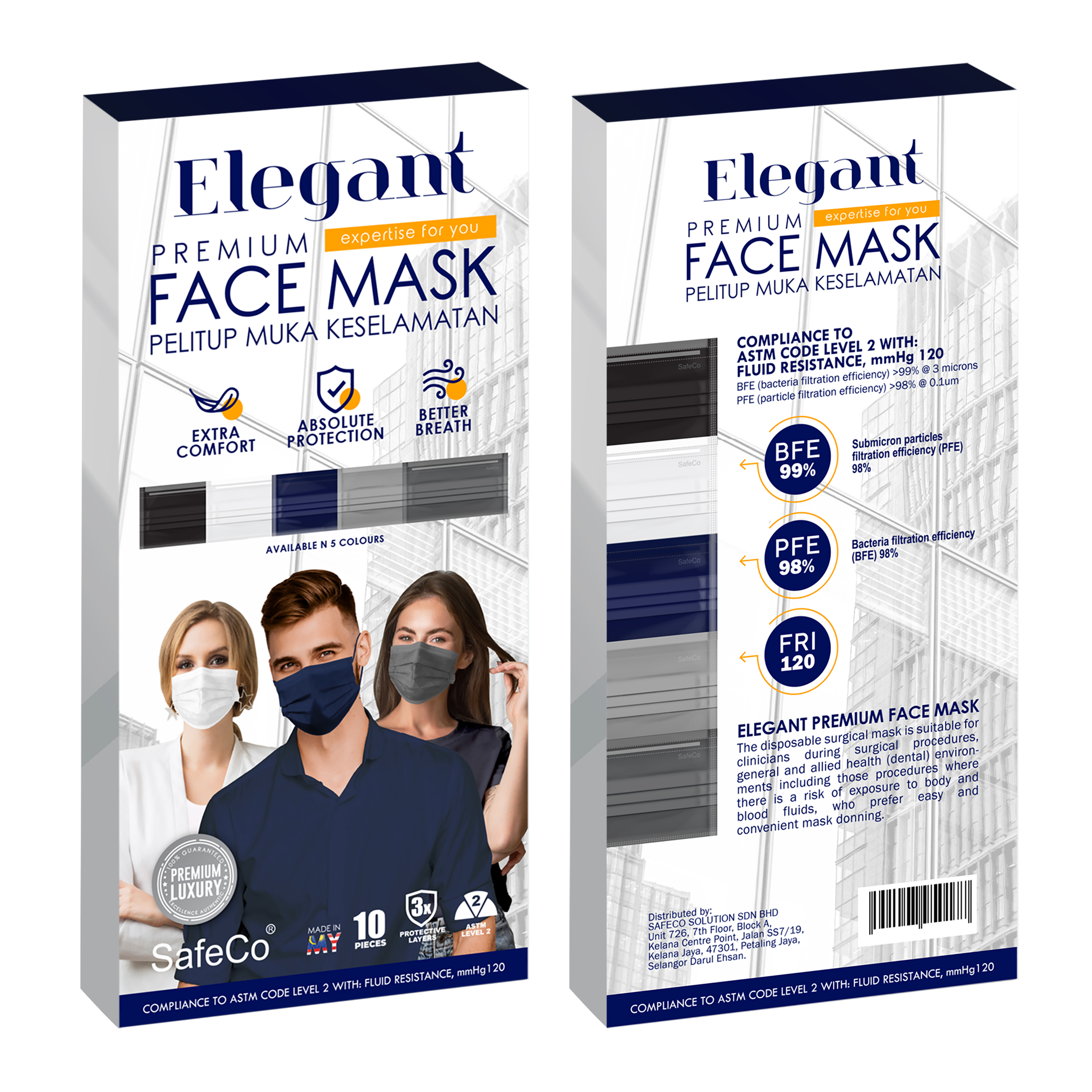 Safeco 3Ply Elegant Premium Mask | myaeon2go