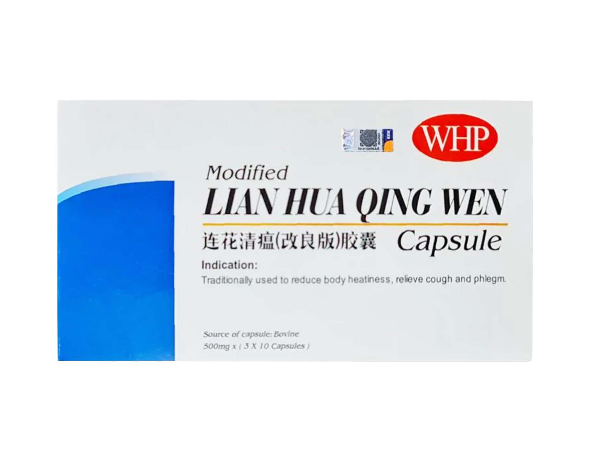 WHP Lian Hua Qing Wen Capsule, 30's - Relieves Cough