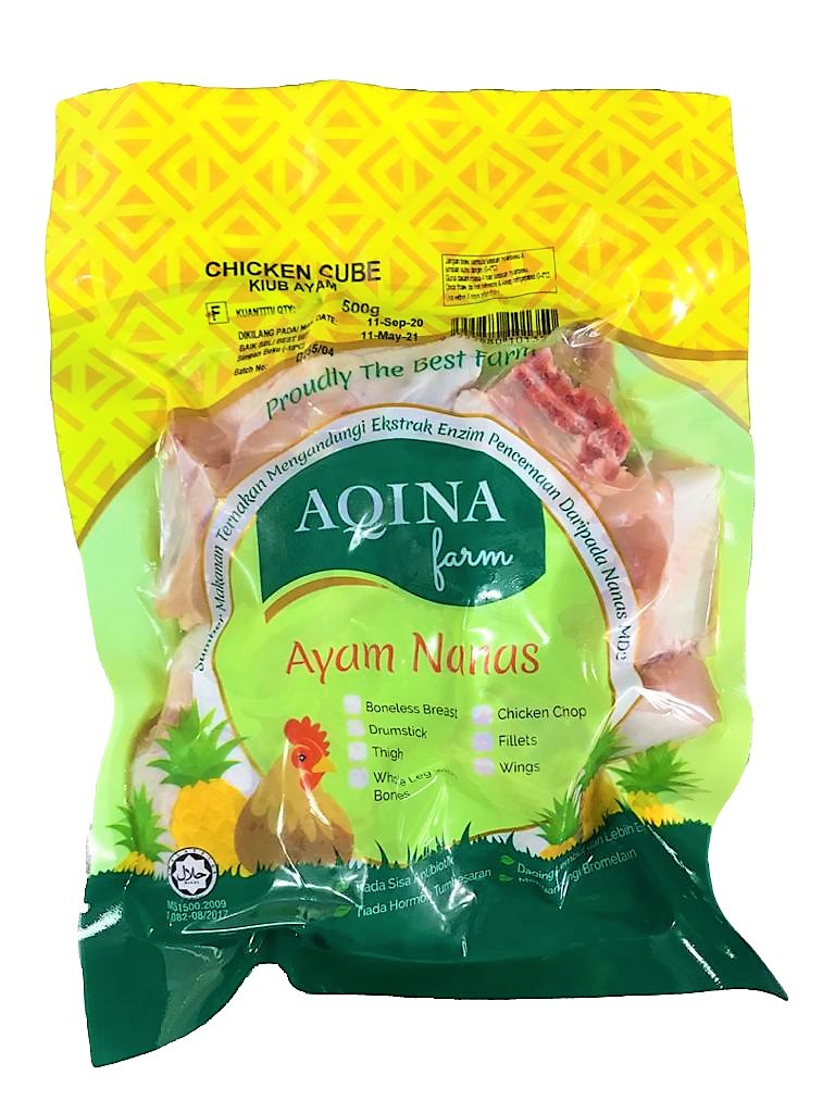 Aqina MY Pineapple Chicken Cube, 500g - Flavorful Fusion