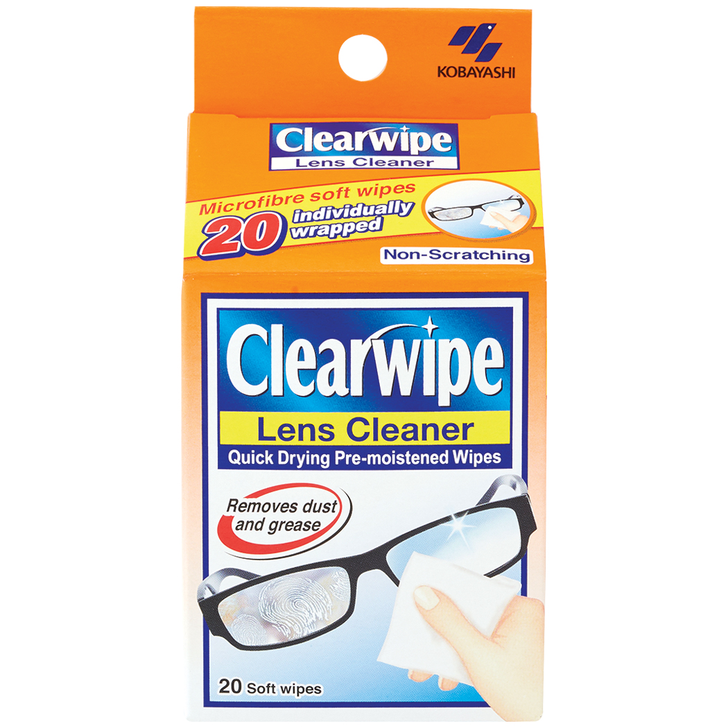Clearwipe Lens Cleaner, 20 Pack - Quick-Drying Wipes