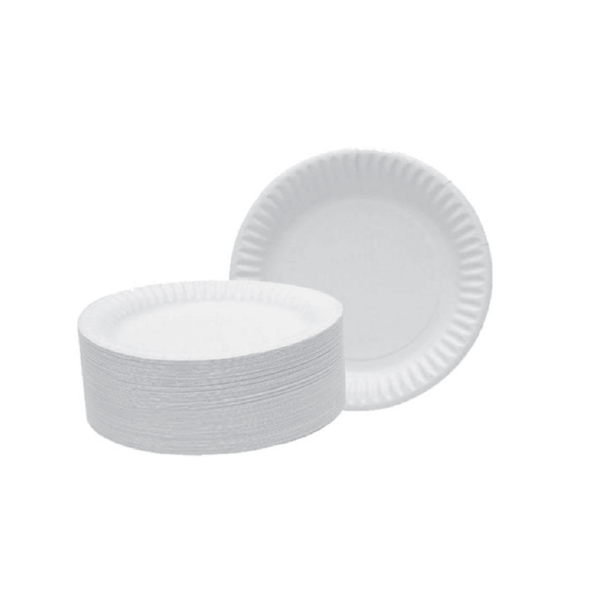 Plain Paper Plate 7", 20 pcs - Sturdy & Disposable