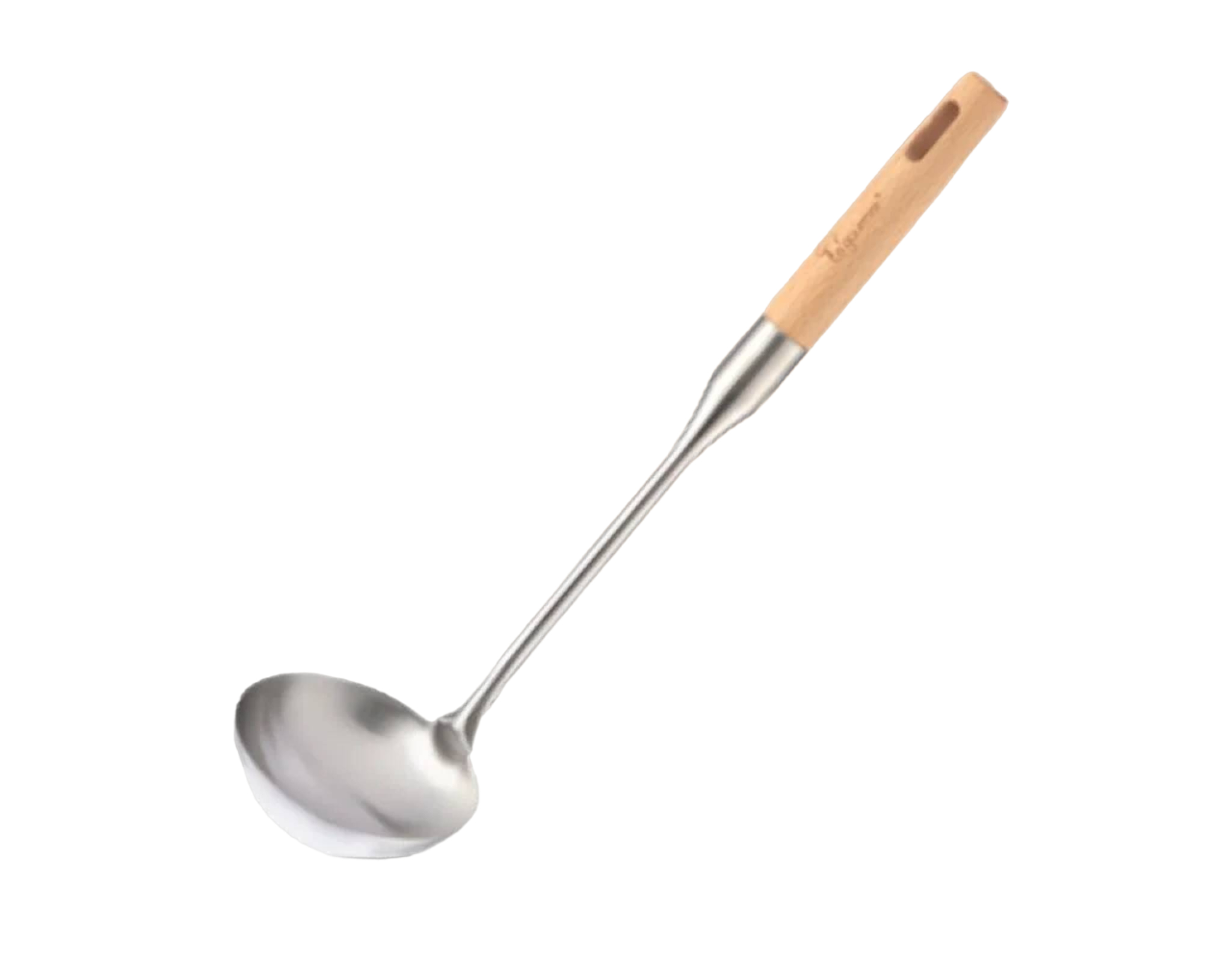 La Gourmet Stainless Steel Ladle With Wood Handle | myaeon2go
