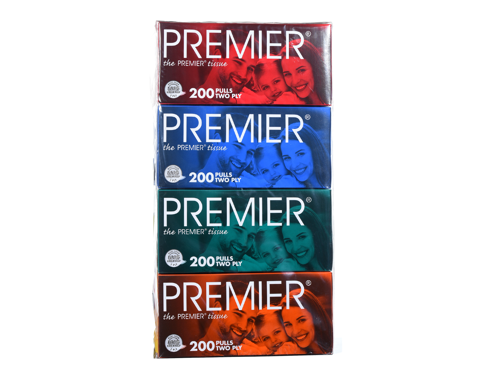 Premier Facial Tissue, 4 x 200 Sheets - Soft Comfort