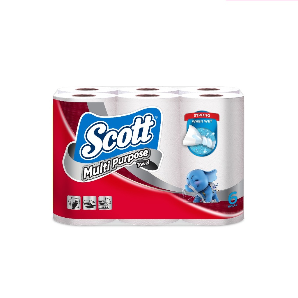 Scott Kitchen Towel 6x55 Sheets - Strong & Absorbent
