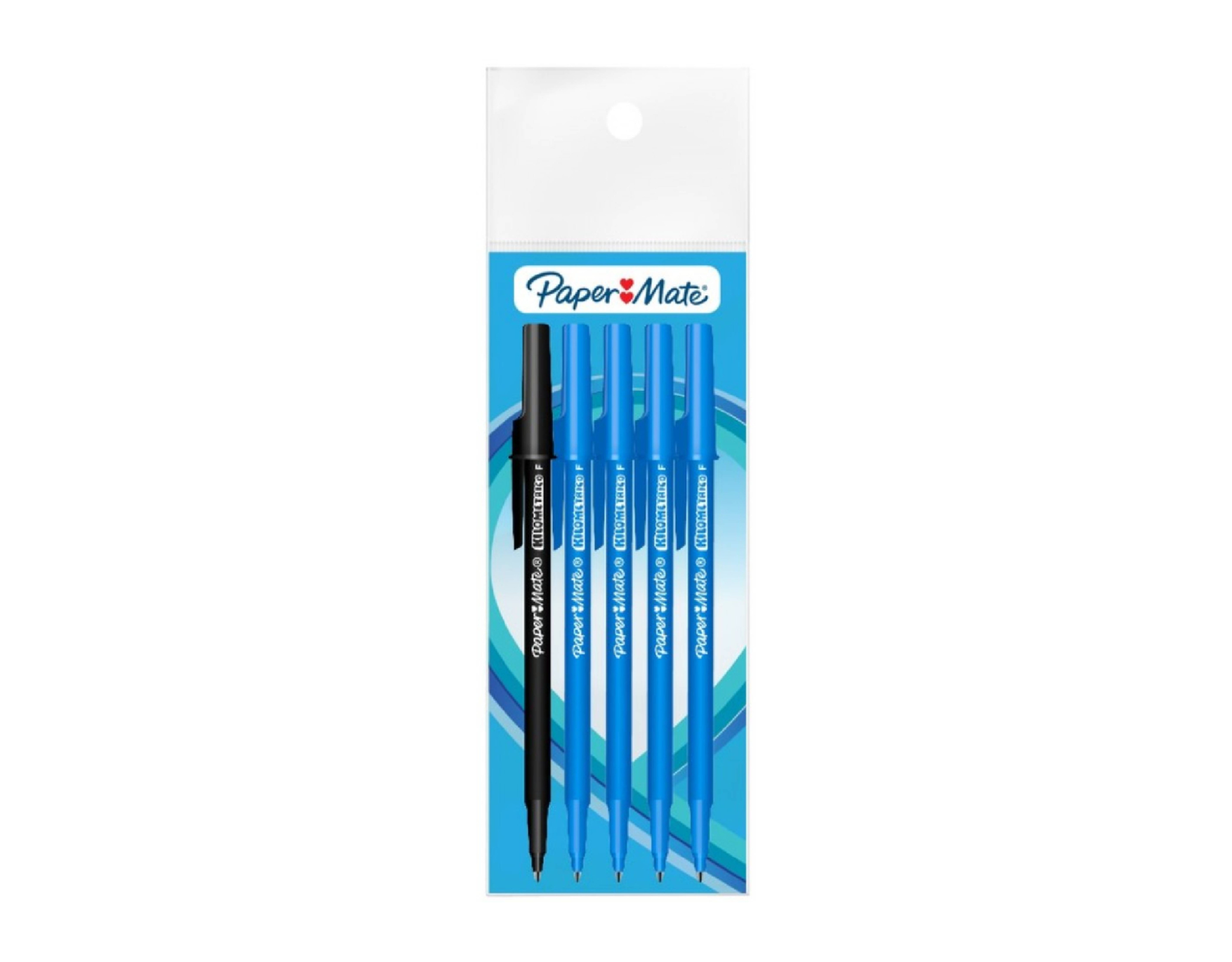 Paper Mate Kilometrico Ball Pen 0.5mm 4 Blue 1 Black | myaeon2go