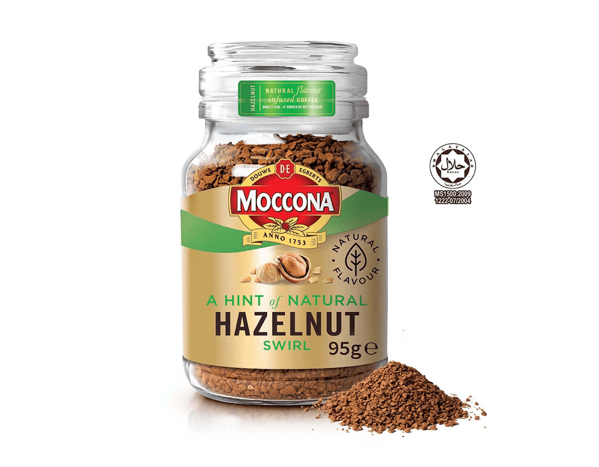 Moccona Roasted Hazelnut Coffee, 95g - Natural Flavor