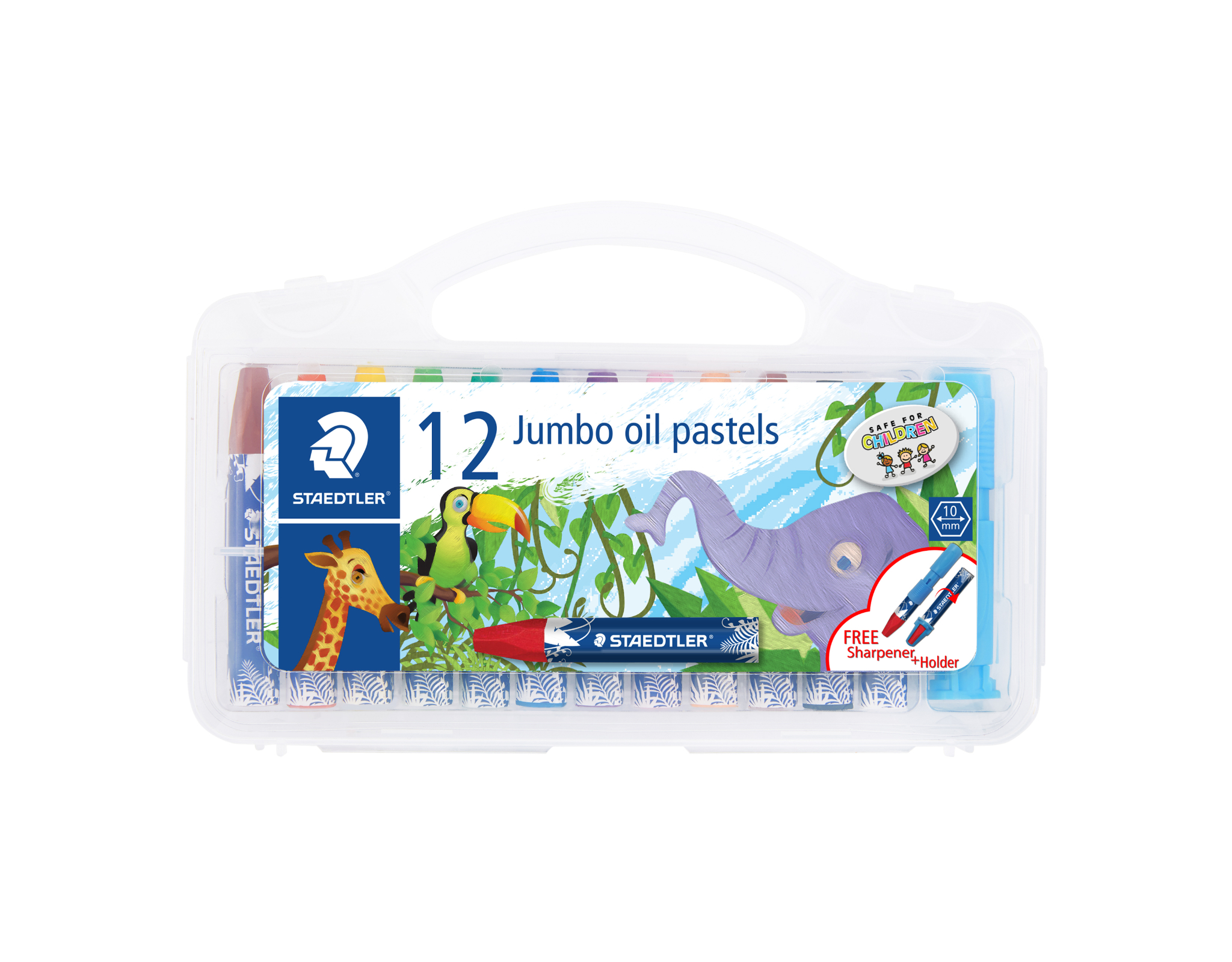 Staedtler Jumbo Oil Pastels in Plastic Box 12 Colours (241 PB12 ...