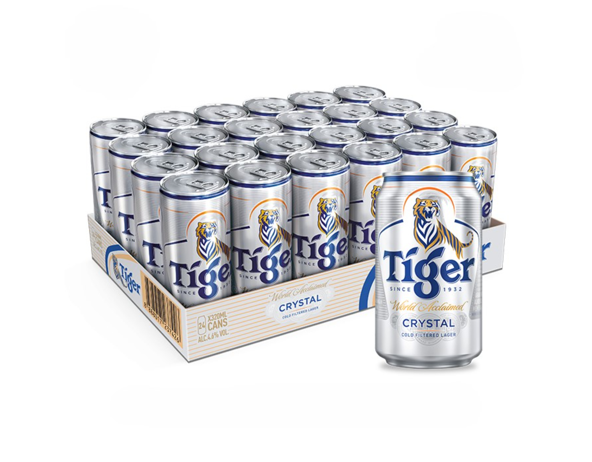 Tiger Crystal Beer, 6x4x320ml – Extra Smooth Cold