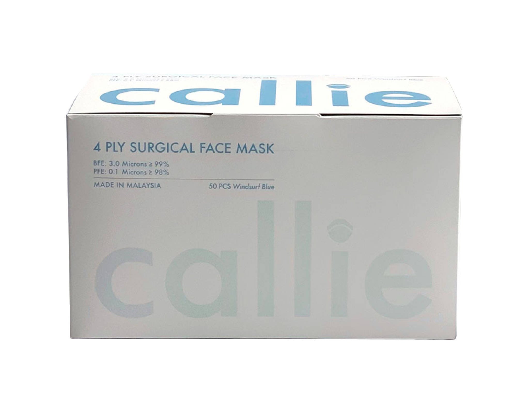 Callie 4 Ply Surgical Mask (Blue) | myaeon2go