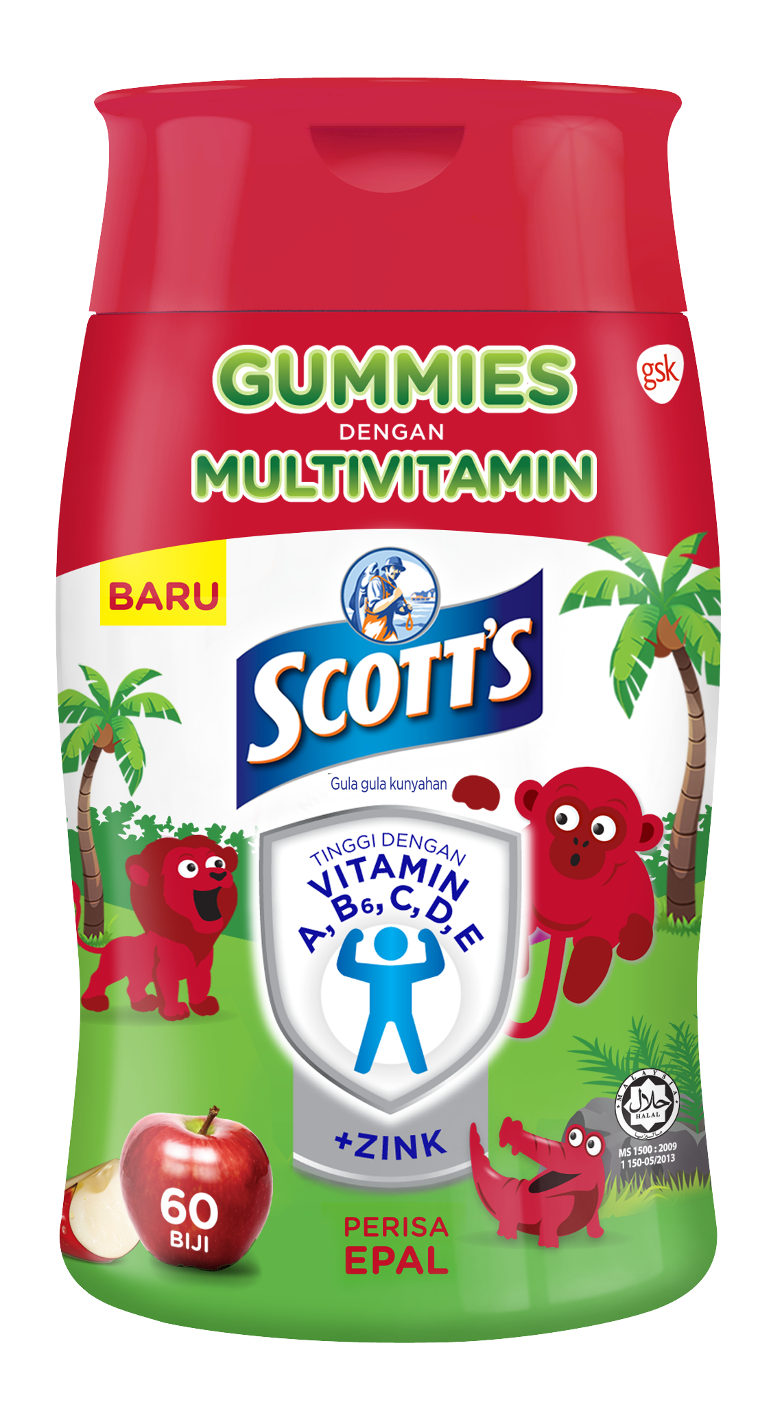 Scott's Multivitamin Gummies Apple 60S - Immunity & Growth