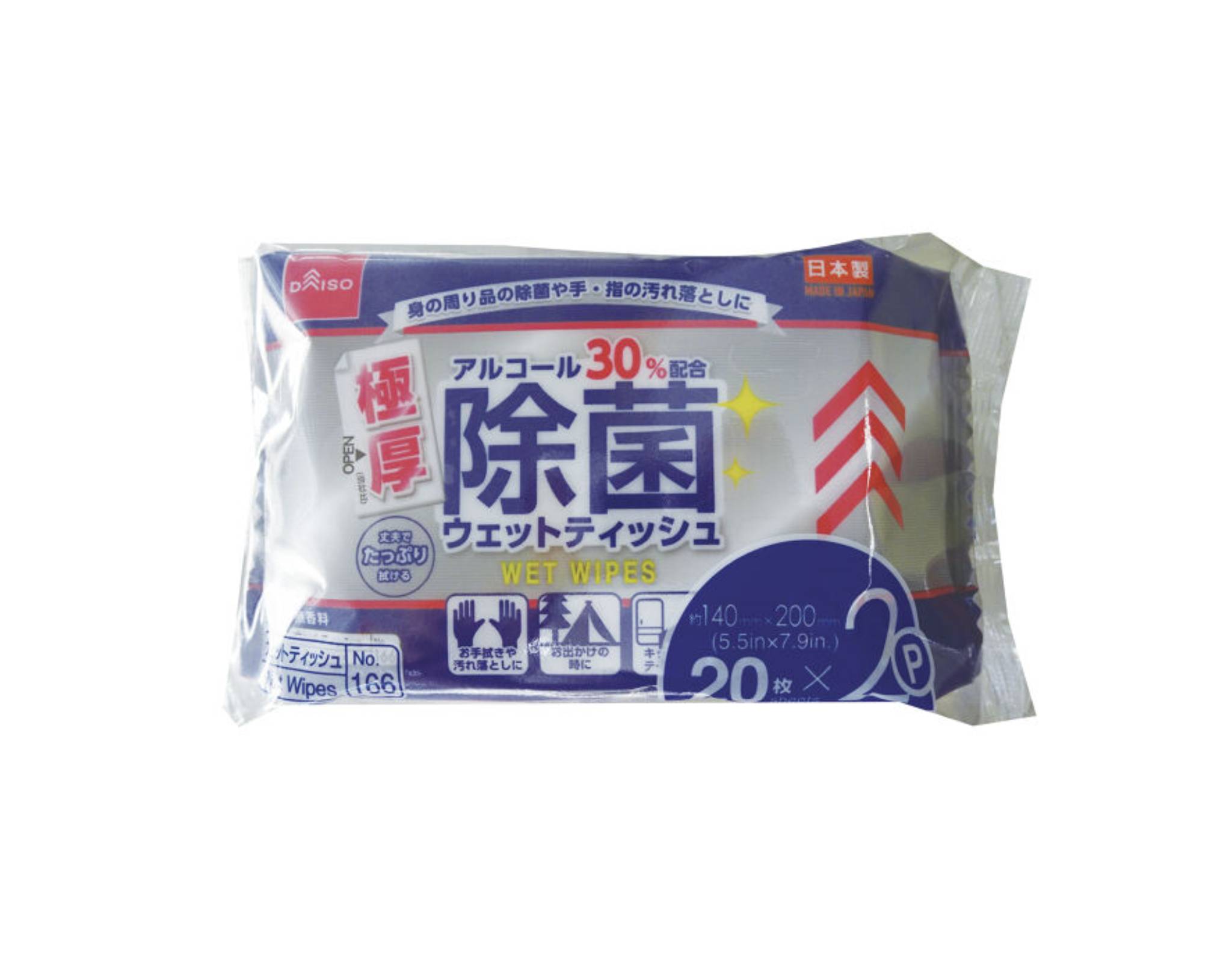 Daiso 30% Alcohol Wet Wipe Extra Thick | myaeon2go