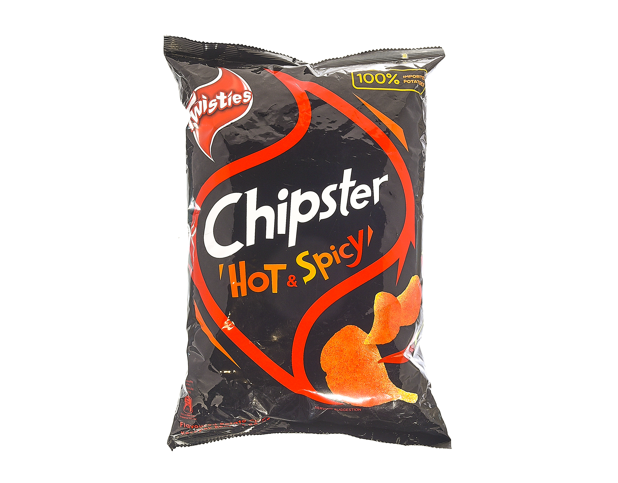 Twisties Chipster Hot & Spicy, 130 g - Fiery Flavor