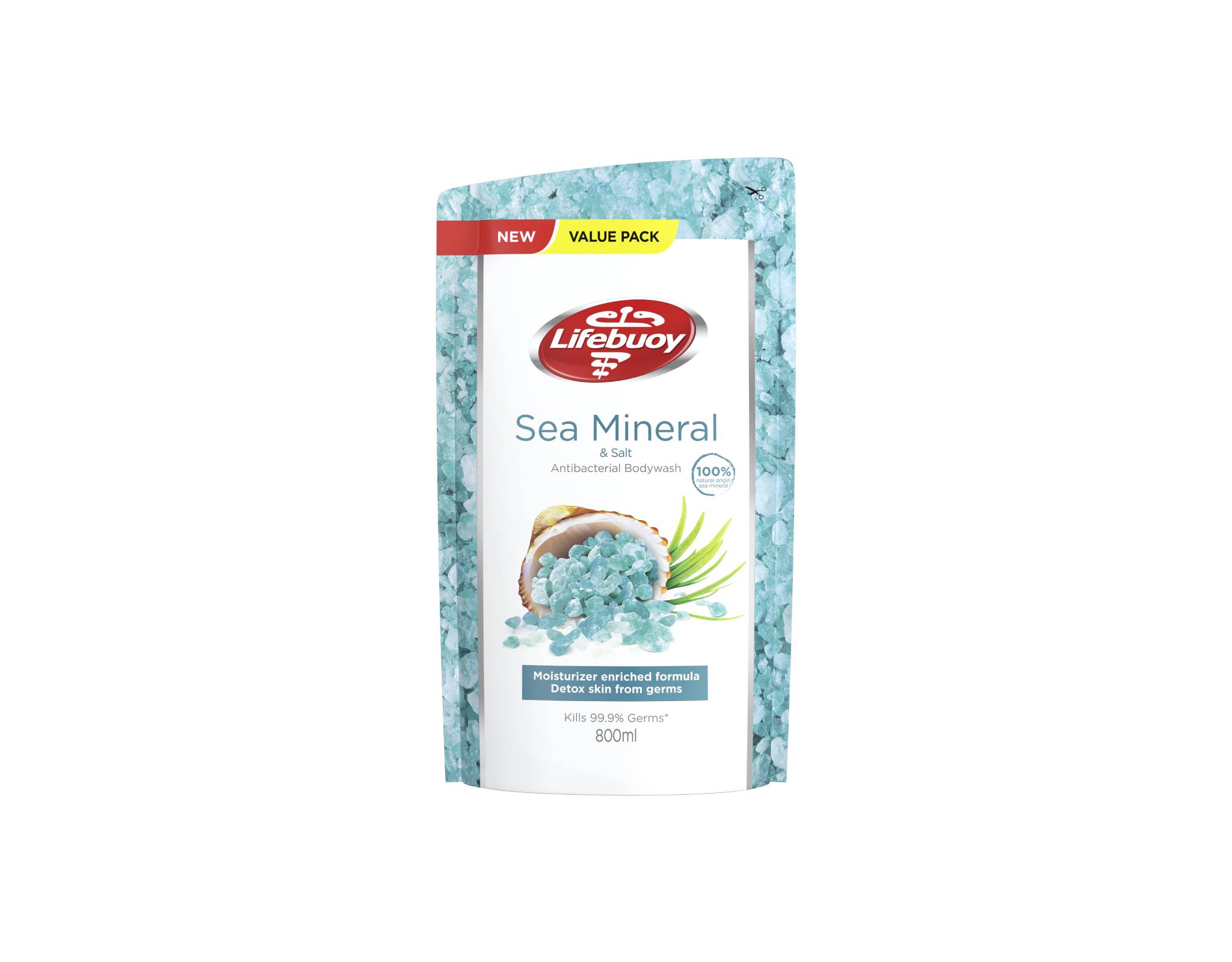 Lifebuoy Body Wash Sea Salt, 850ml - Antibacterial