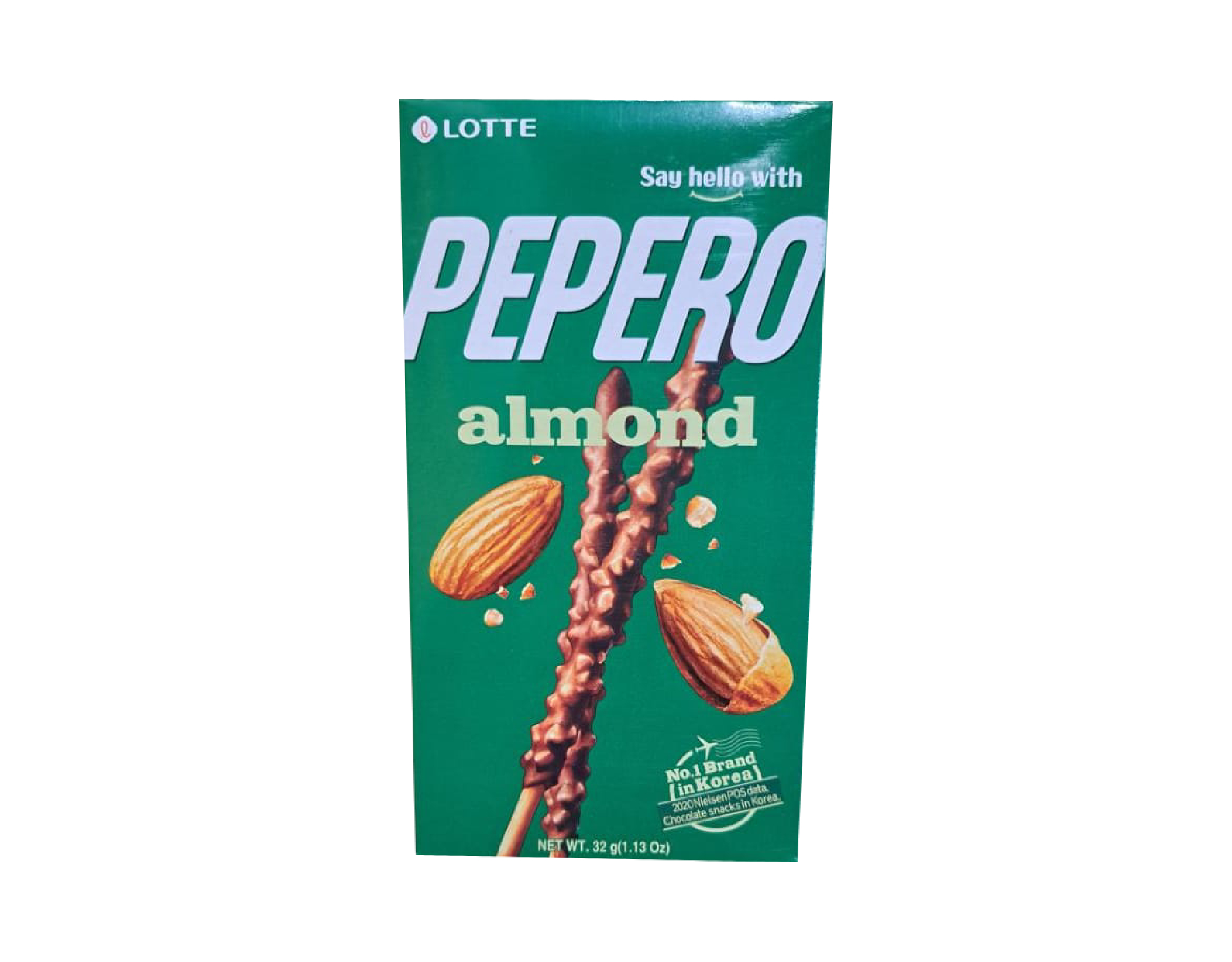 Lotte Pepero Almond Chocolate, 32 g - Delicious Snack