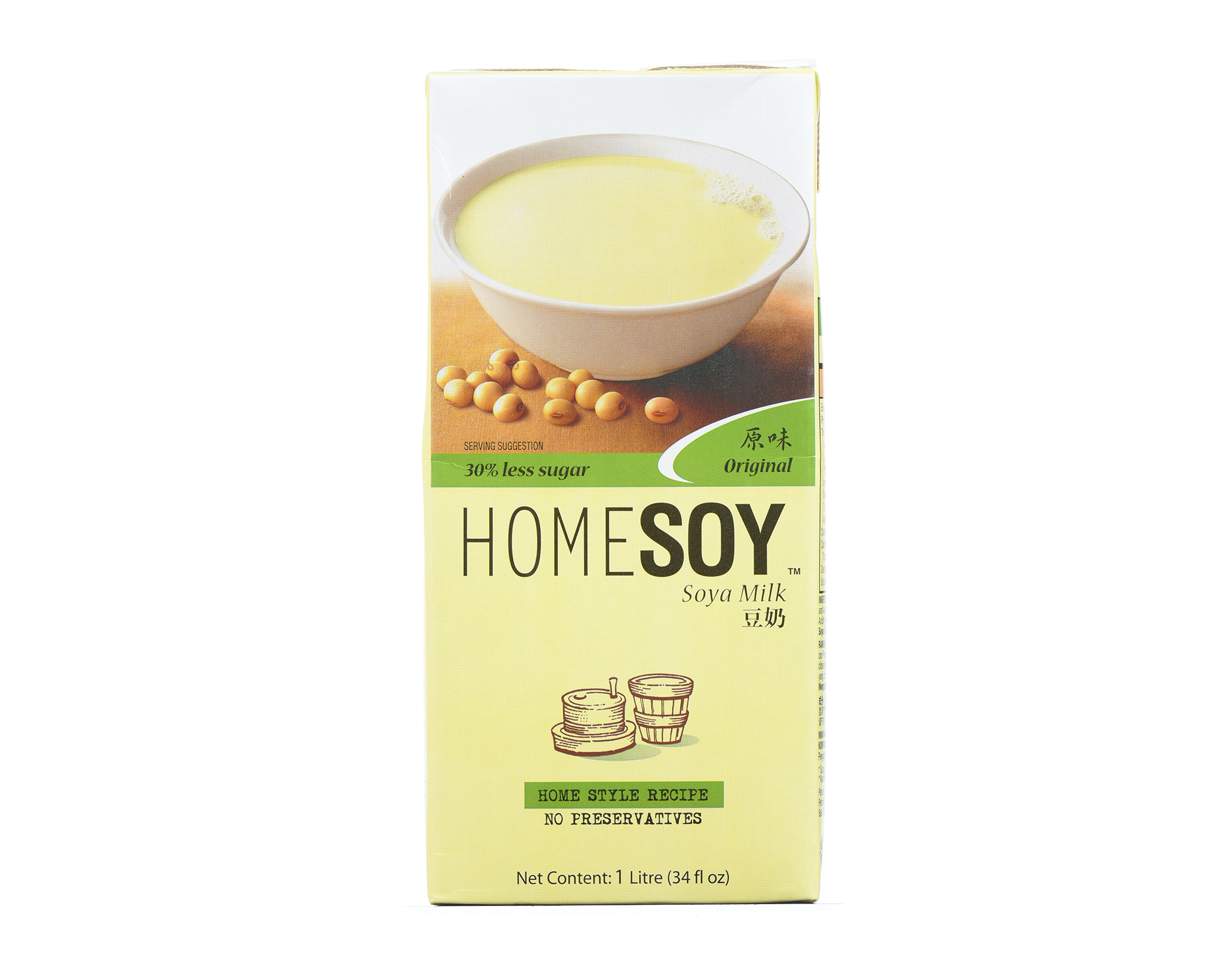 Homesoy Soya Milk Original, 1L - 30% Less Sugar