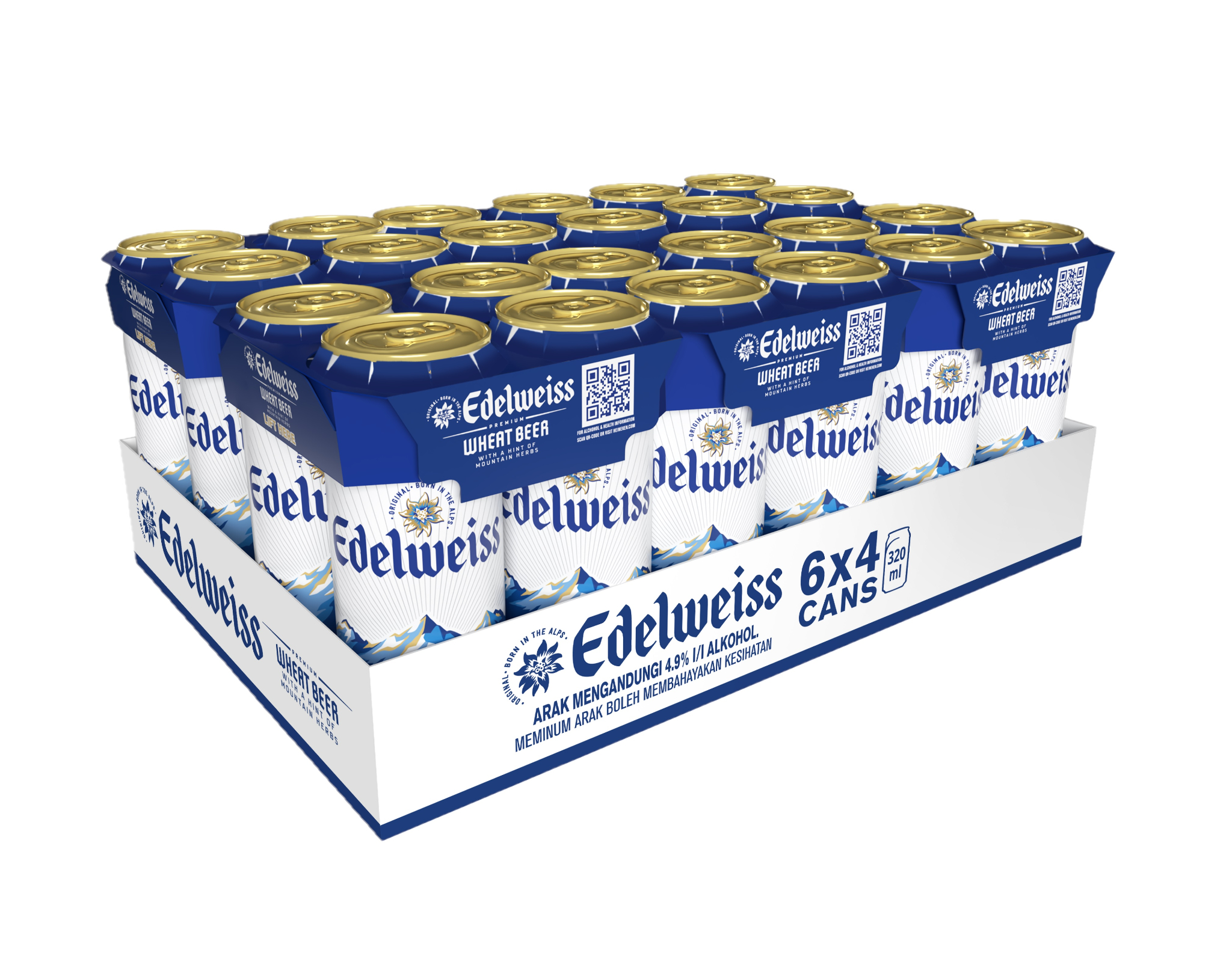 Edelweiss Sleek Can, 24 x 320 ml - Premium Wheat Beer