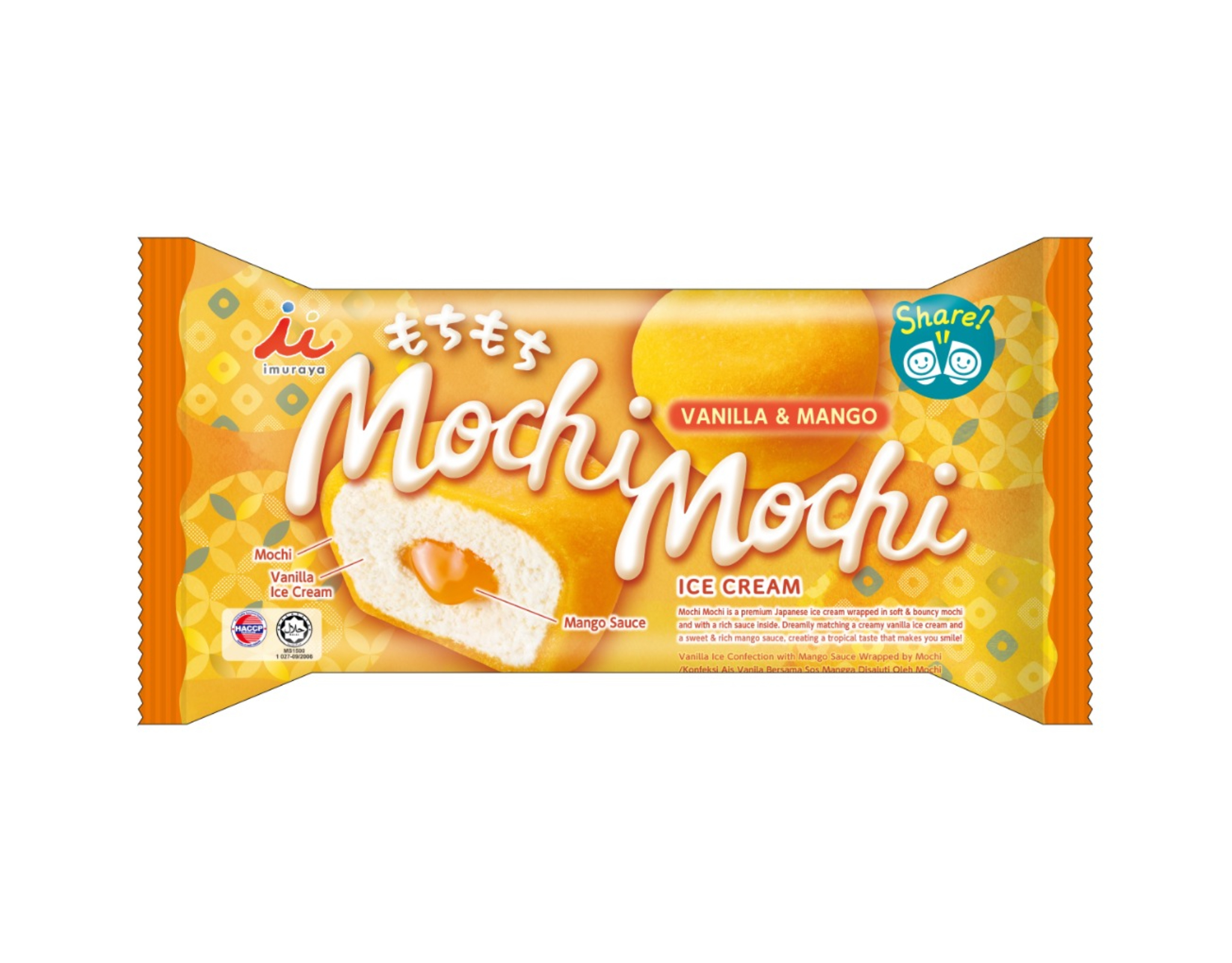 Imuraya Mochi Mochi Vanilla & Mango Ice Cream | myaeon2go
