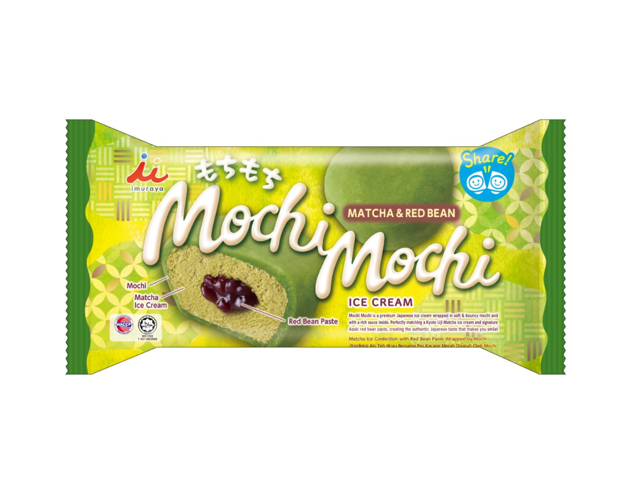 Imuraya Mochi Mochi Matcha & Red Bean Ice Cream | myaeon2go