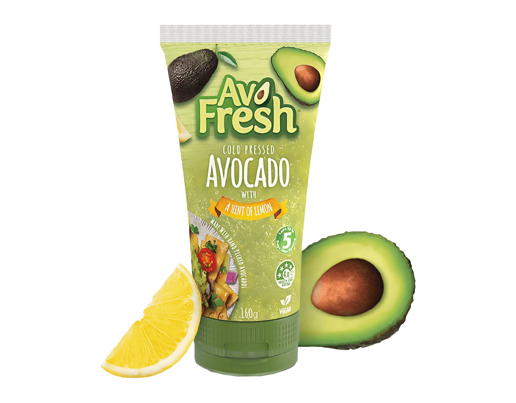 Avo Fresh Squeezy Tubes, 160g - Cold-pressed Lemon