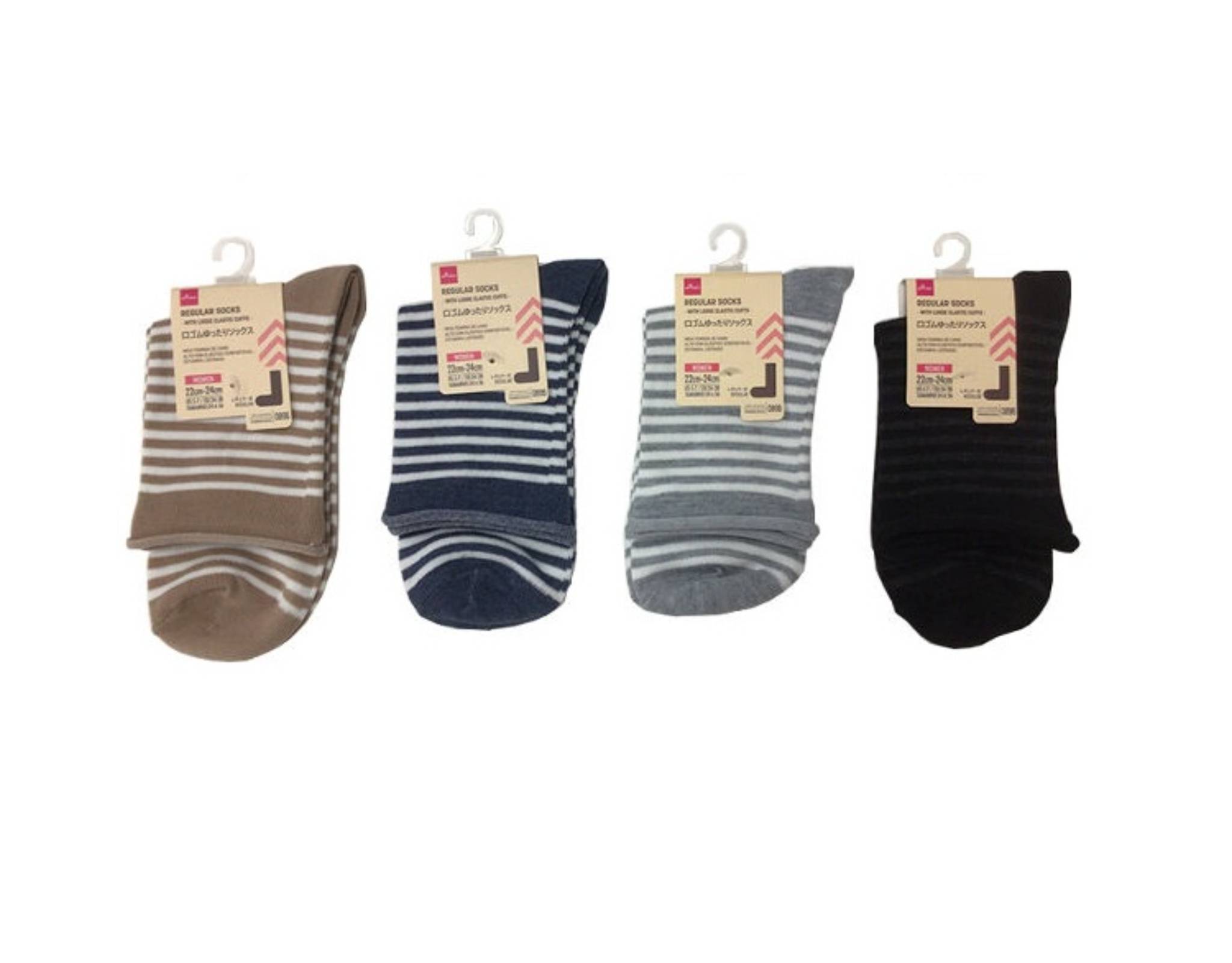 Daiso [SELECTED RANDOMLY] Regular Socks With Loose Elastic Cuffs ...