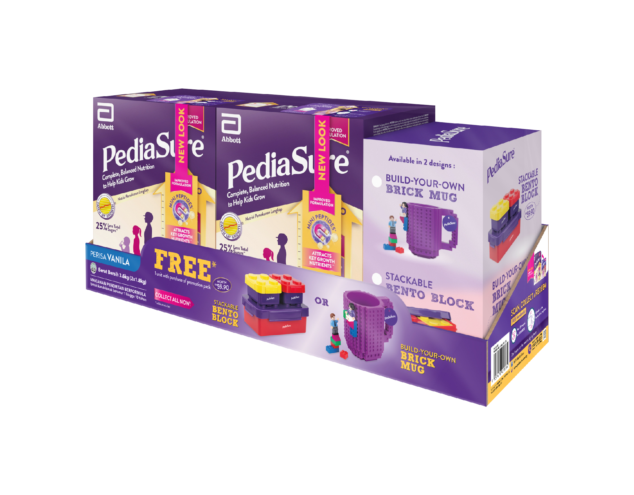 Pediasure PGRO Vanilla FOC Bento Block Or Brick Mug | myaeon2go