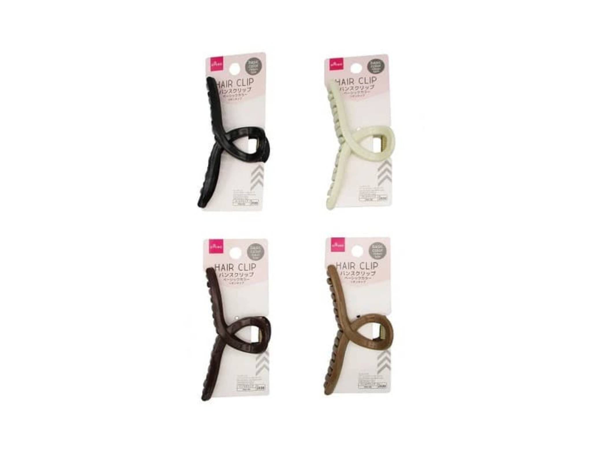 Daiso [SELECTED RANDOMLY] Claw Clip (Basic Color Ribbon Type) | myaeon2go