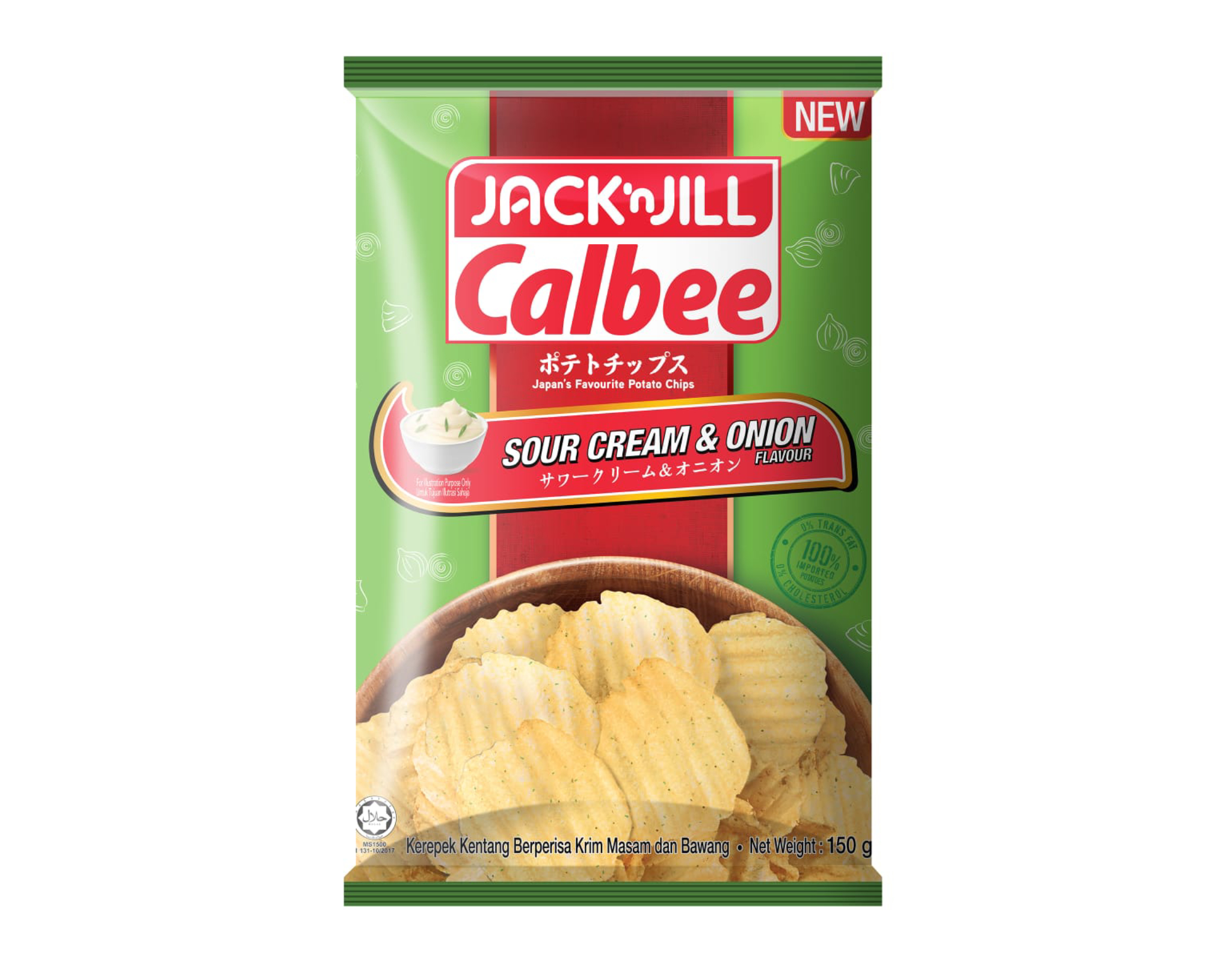 Jack 'N Jill Calbee Potato Chips Sour Cream & Onion | myaeon2go