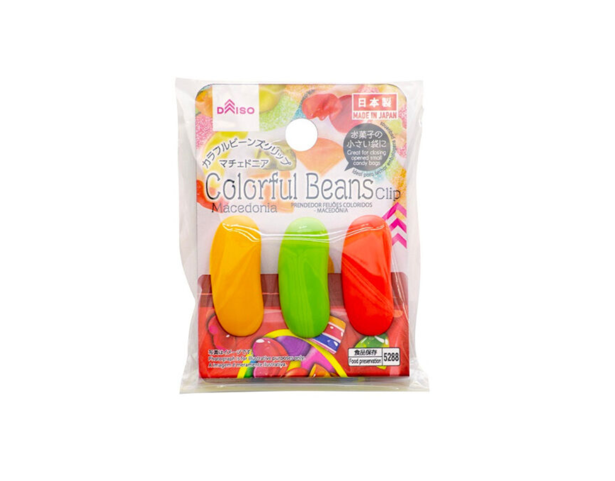 Daiso Colorful Beans Clip Macedonia | myaeon2go