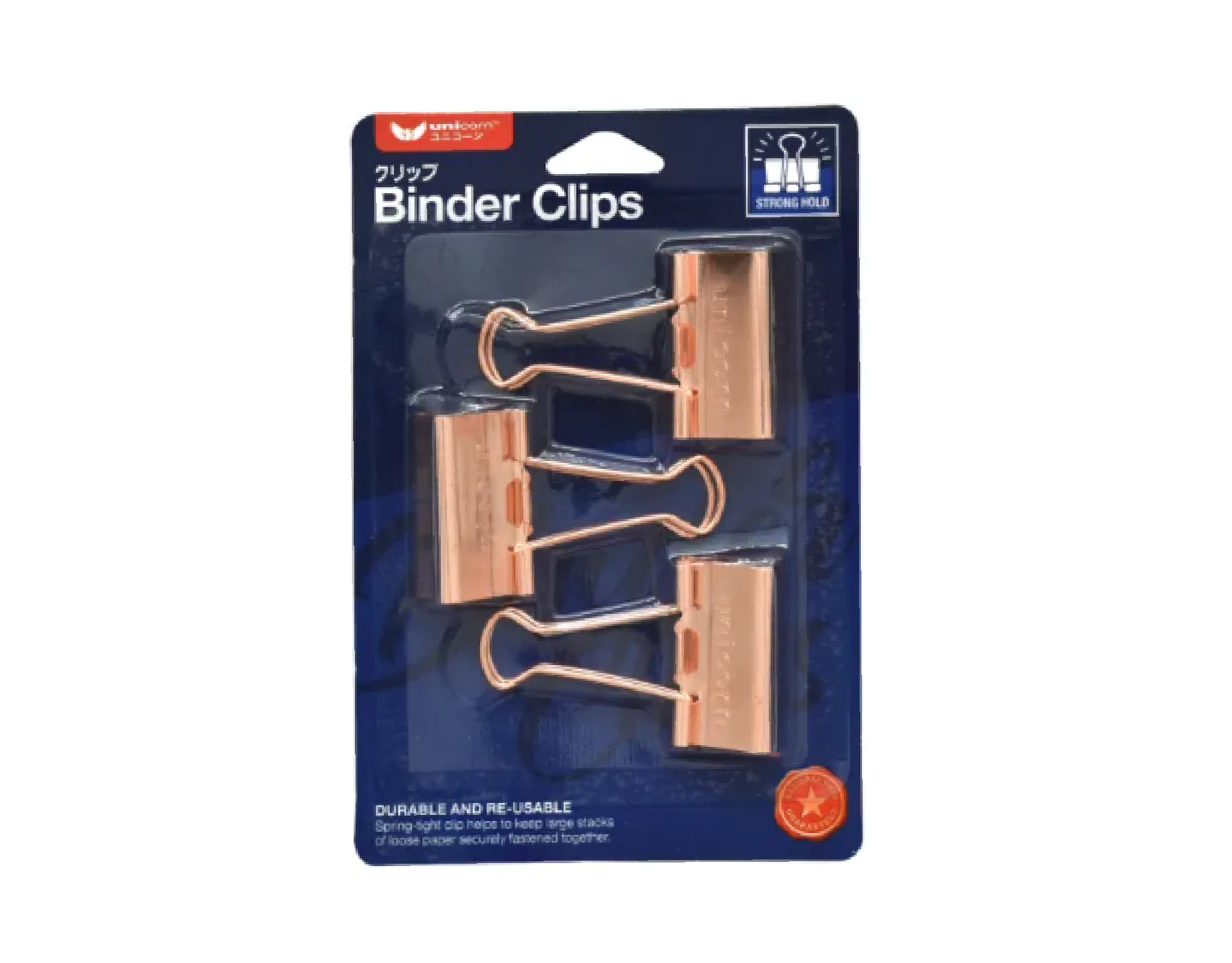 Unicorn Binder Clip 41mm Rose Gold (UBC-41RG) | myaeon2go
