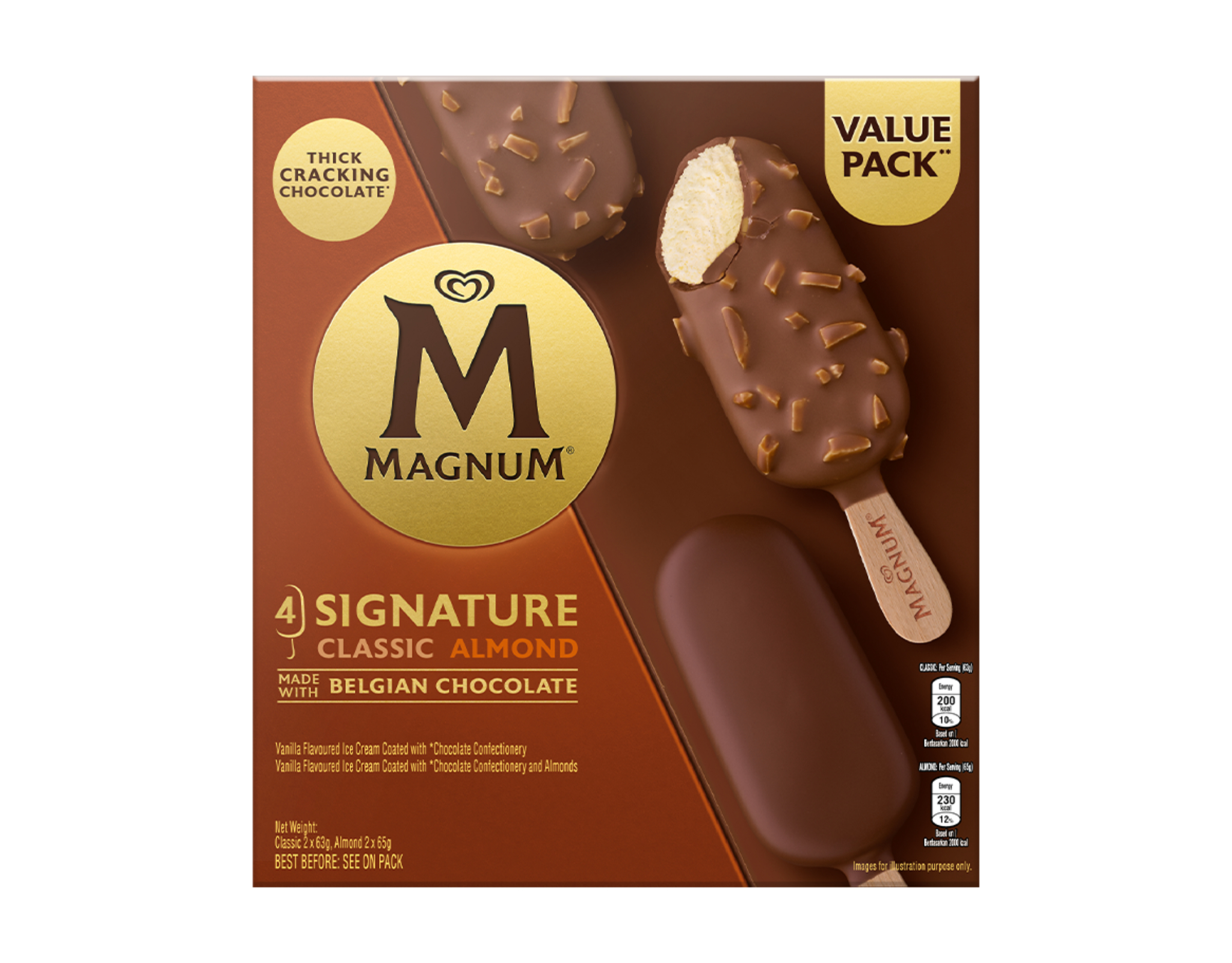 Magnum Classic Almond 4x80ml – Belgian Choco Delight
