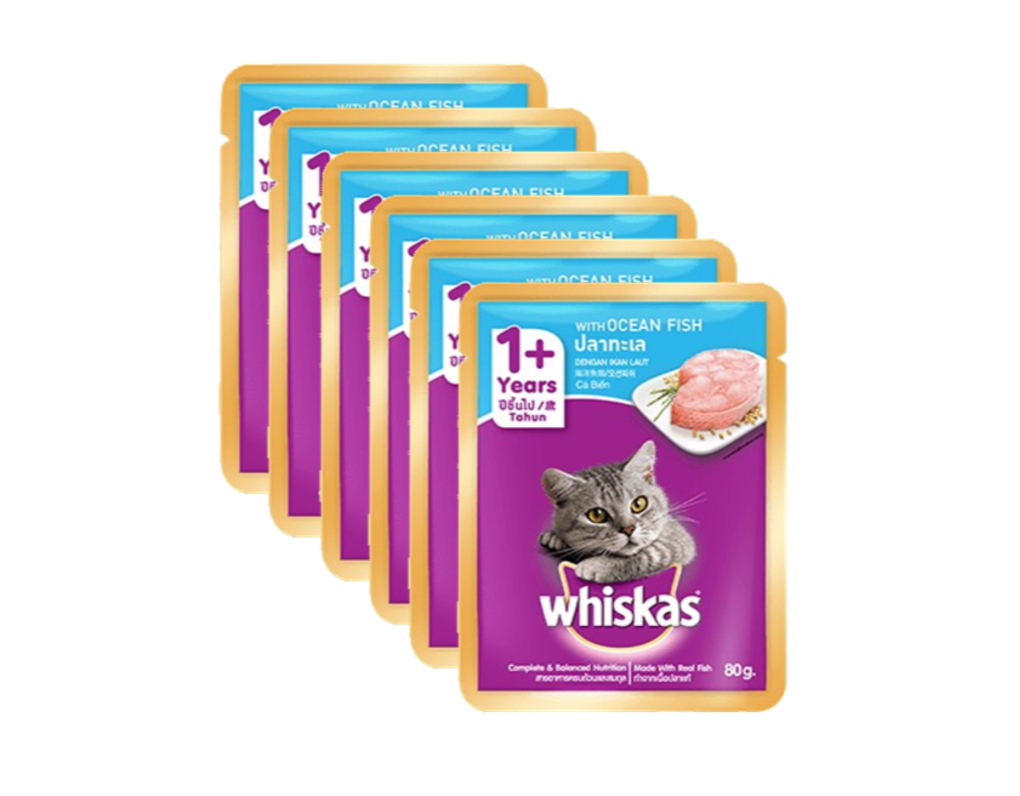 Whiskas Pouch Ocean Fish Value Pack | myaeon2go