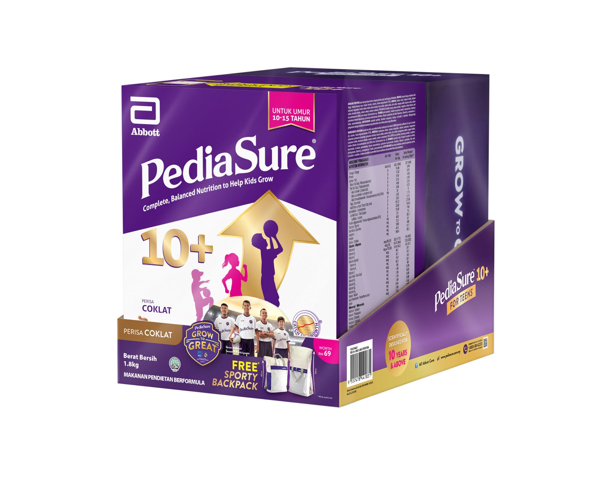 Pediasure 10+ Chocolate FOC 3 Sachets | myaeon2go