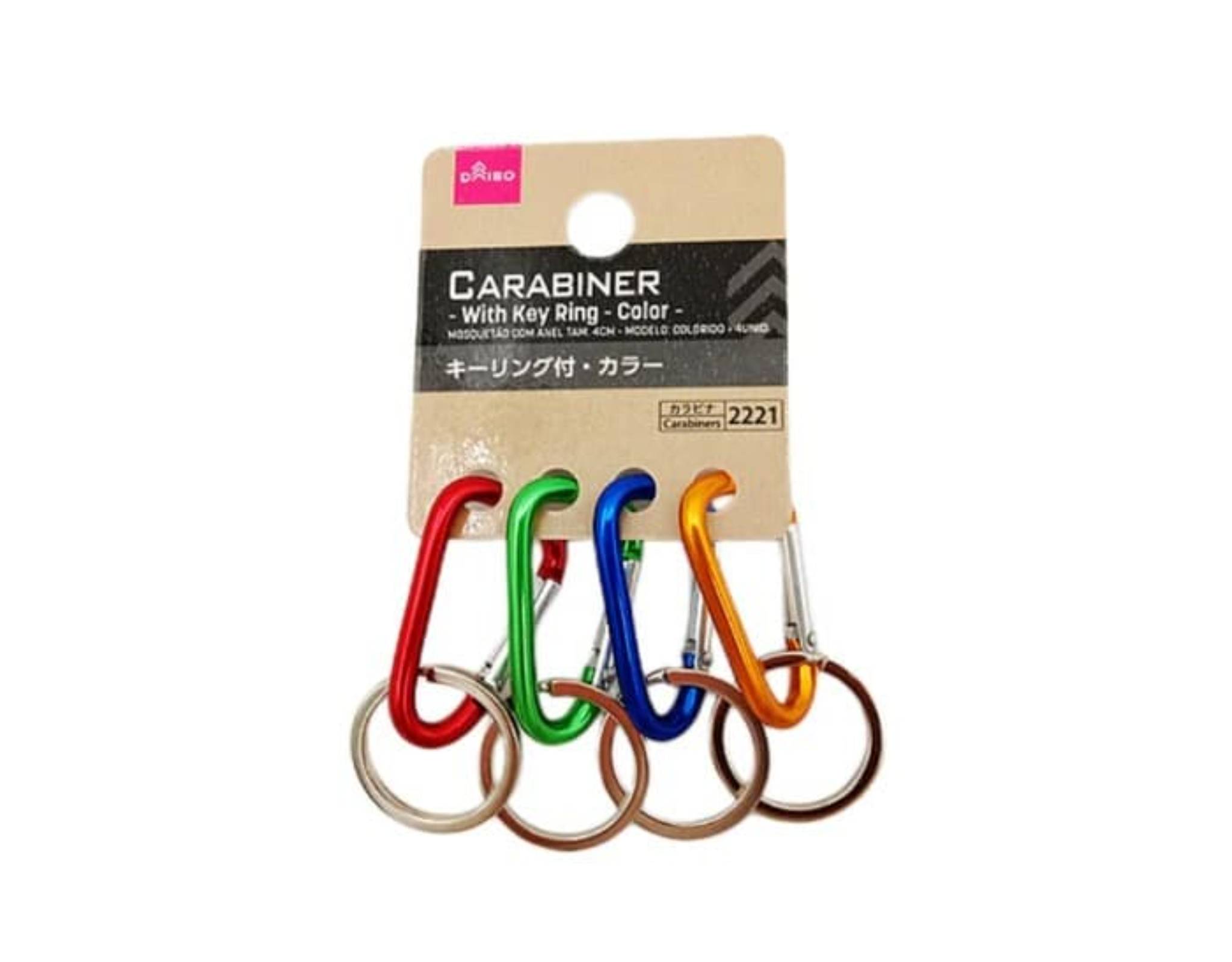Daiso Carabiner With Key Ring Colour | myaeon2go