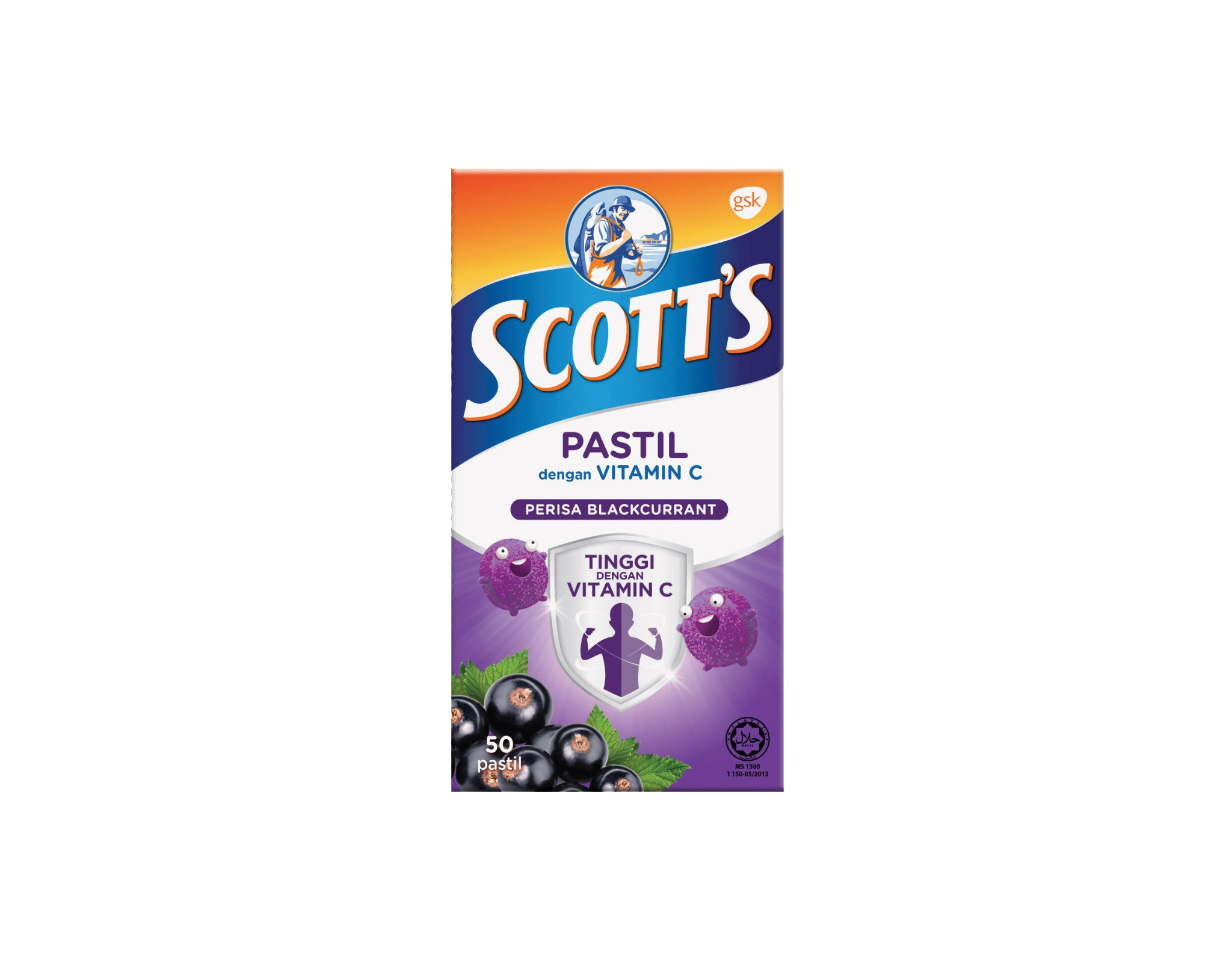 Scott's Vitamin C Pastilles Blackcurrant 50's | myaeon2go