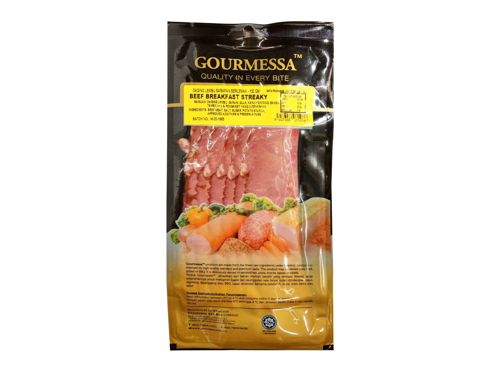 Gourmessa MY Beef Breakfast Streaky, 100g - Premium Quality