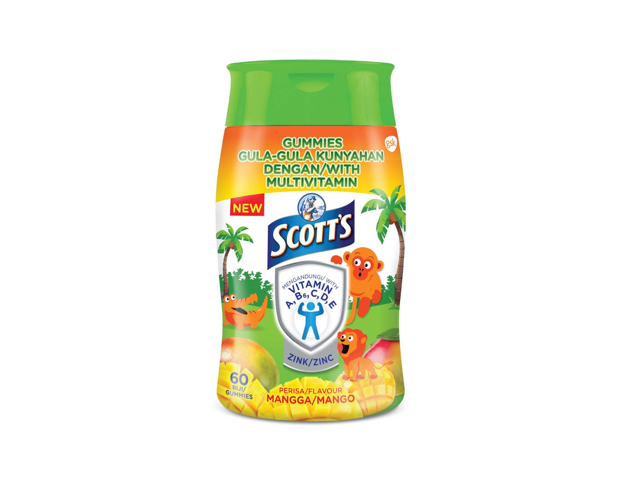 Scott's Multivitamin Gummies Mango, 60 pcs - Immune Boost