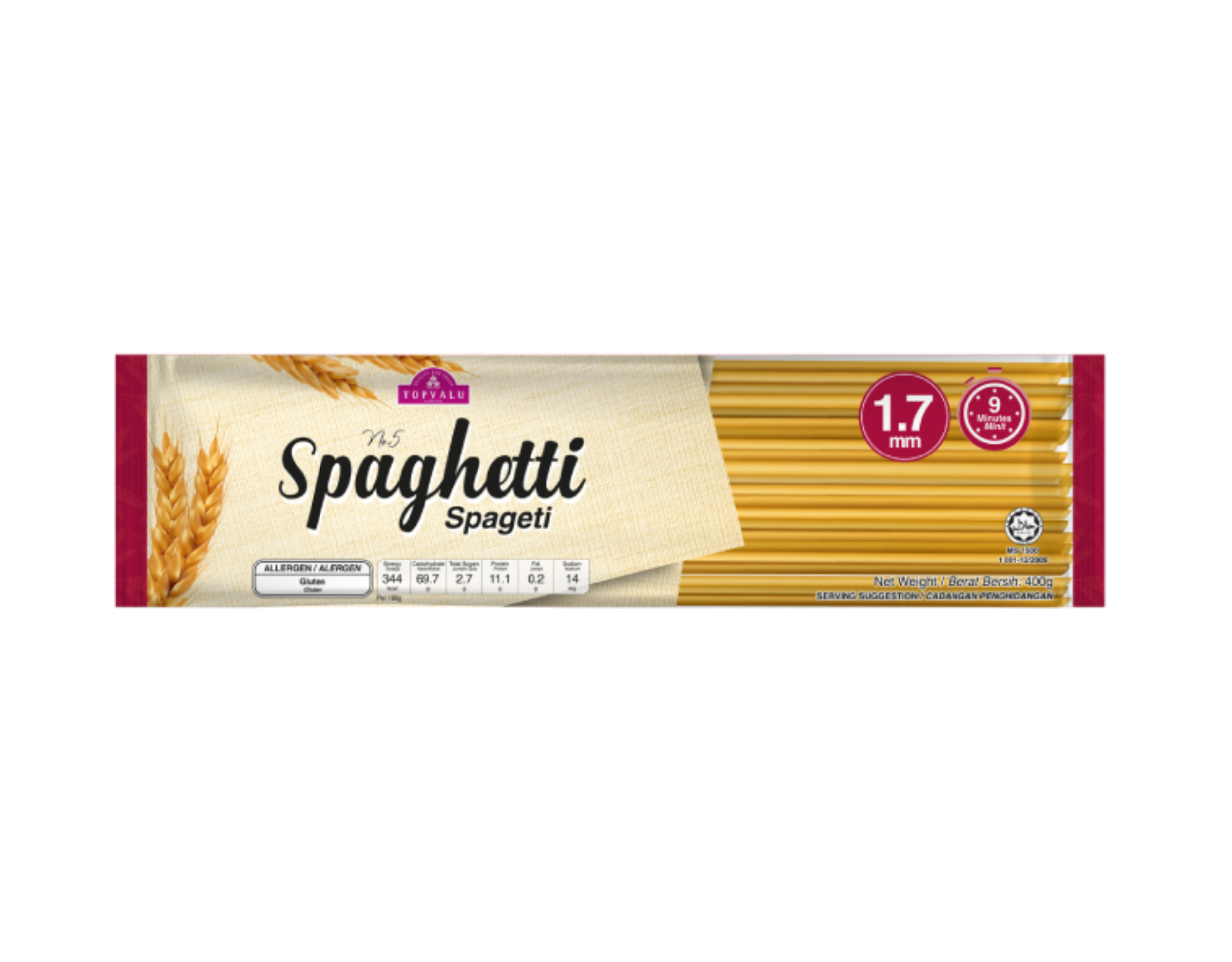 TOPVALU No.5 Spaghetti, 400g