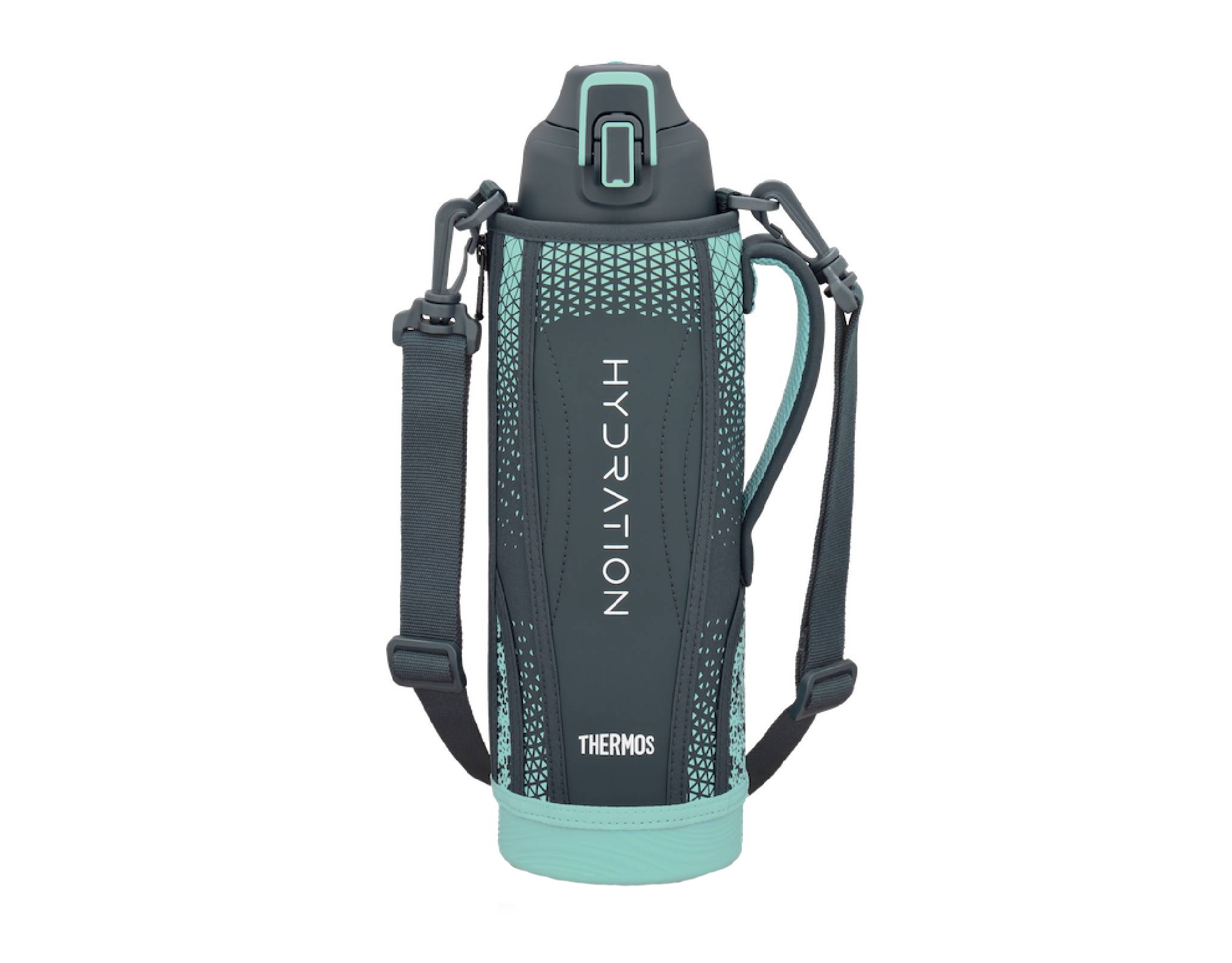 Thermos Hydration Sport Bottle With Pouch Navy Mint (FHT-1502F) | myaeon2go