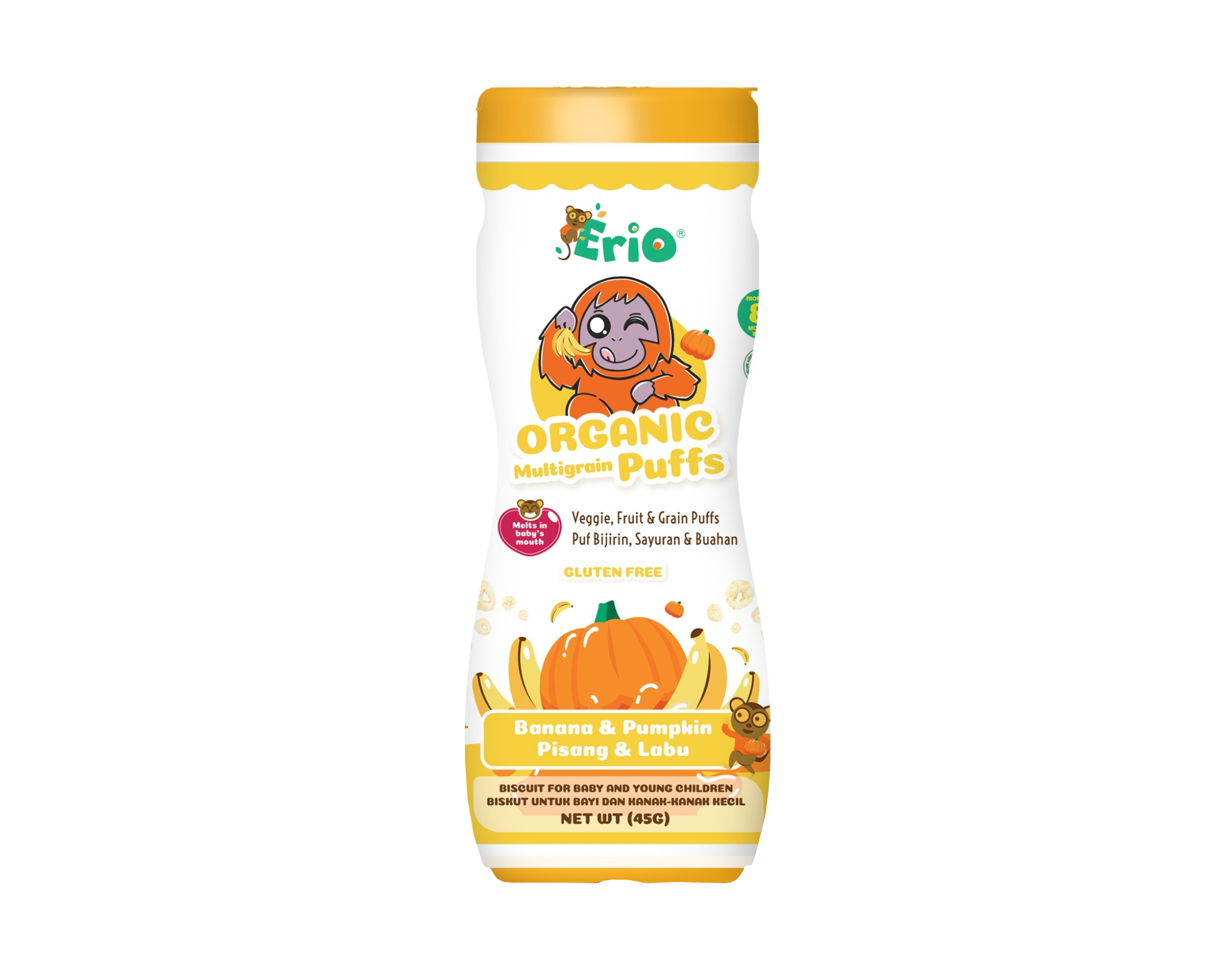 Erio Organic Multigrain Puffs Banana & Pumpkin | myaeon2go