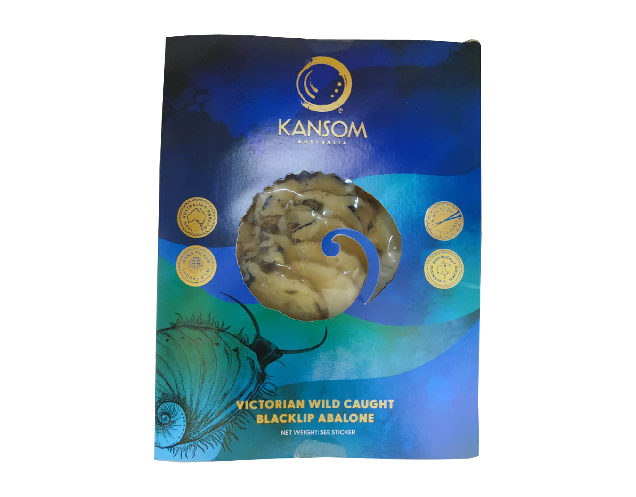 Kansom Wild Abalone In Retorted Pouch Blacklip - Slice | myaeon2go