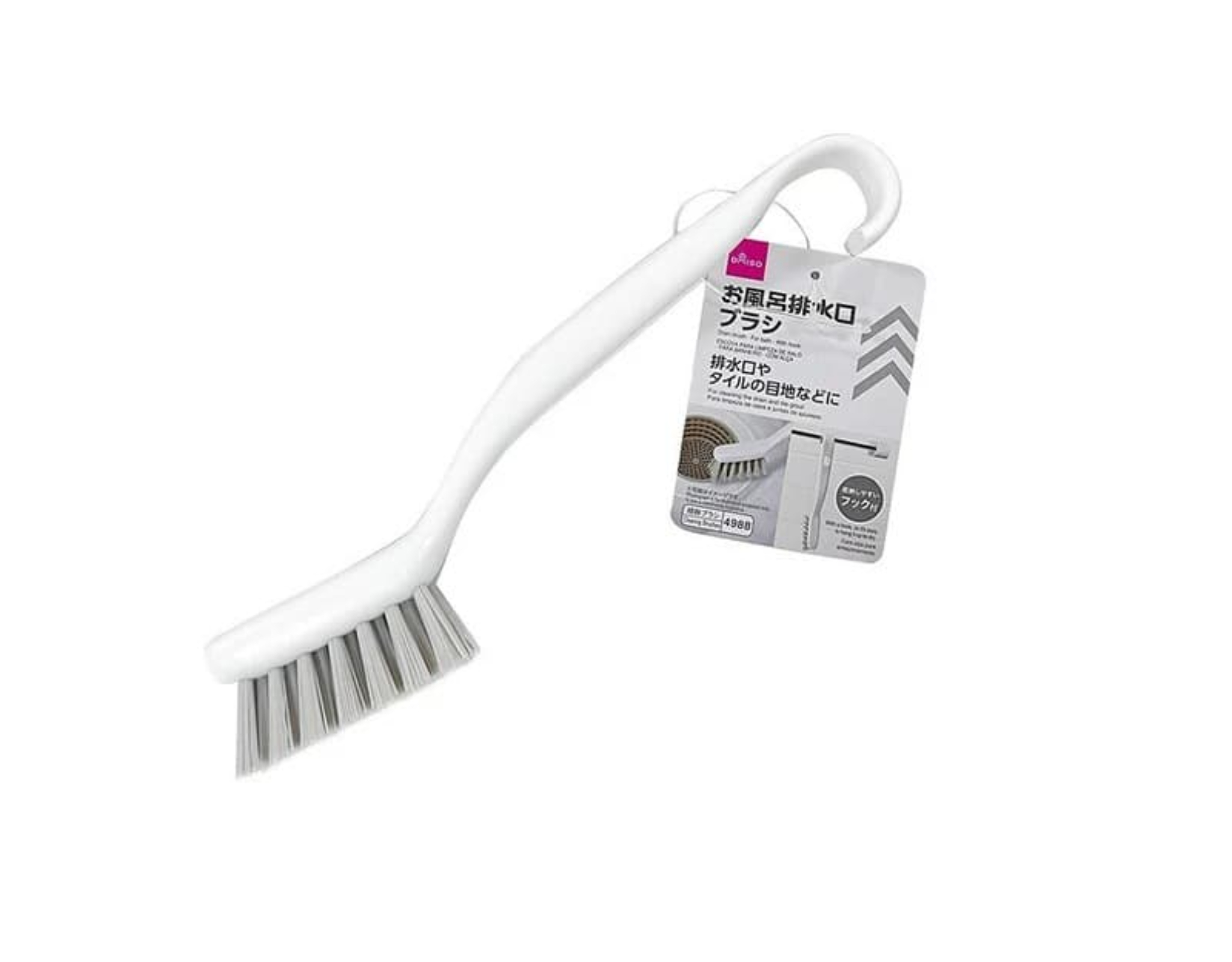 Daiso Drain Brush For Bath With Hook | myaeon2go