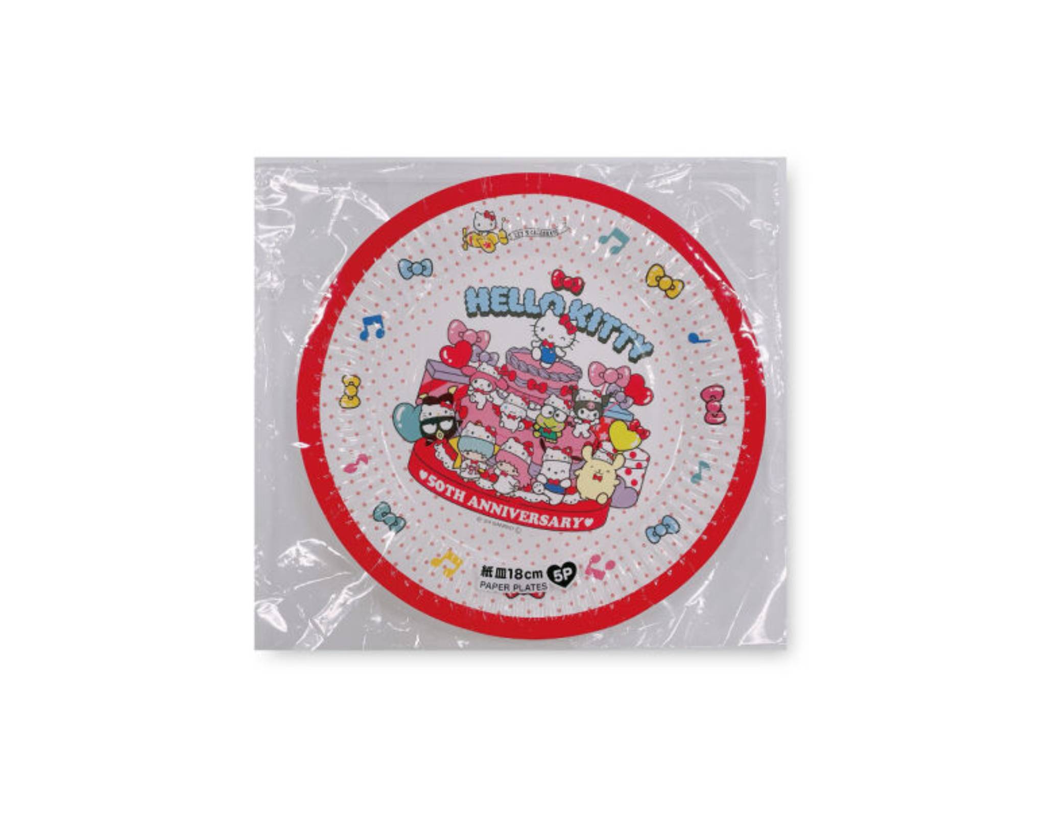 Daiso Sanrio Paper Plates 50TH Anniversary 5's | myaeon2go