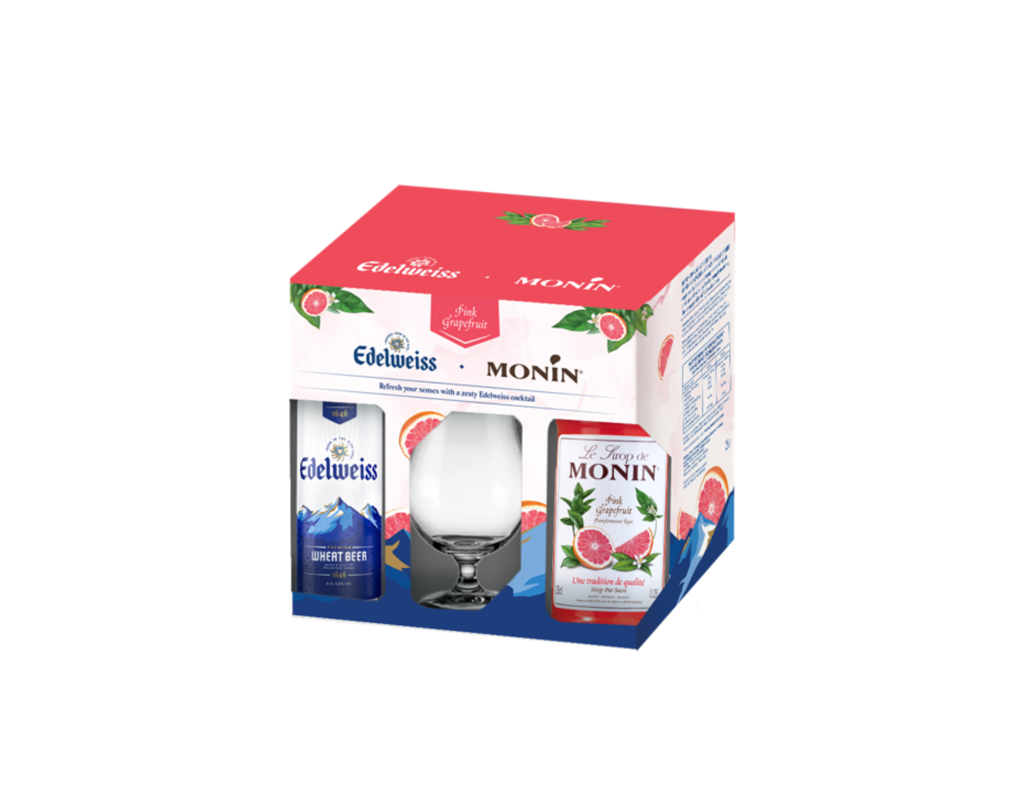 Edelweiss Wheat Beer 4`S+Monin Pink Grapefruit | myaeon2go