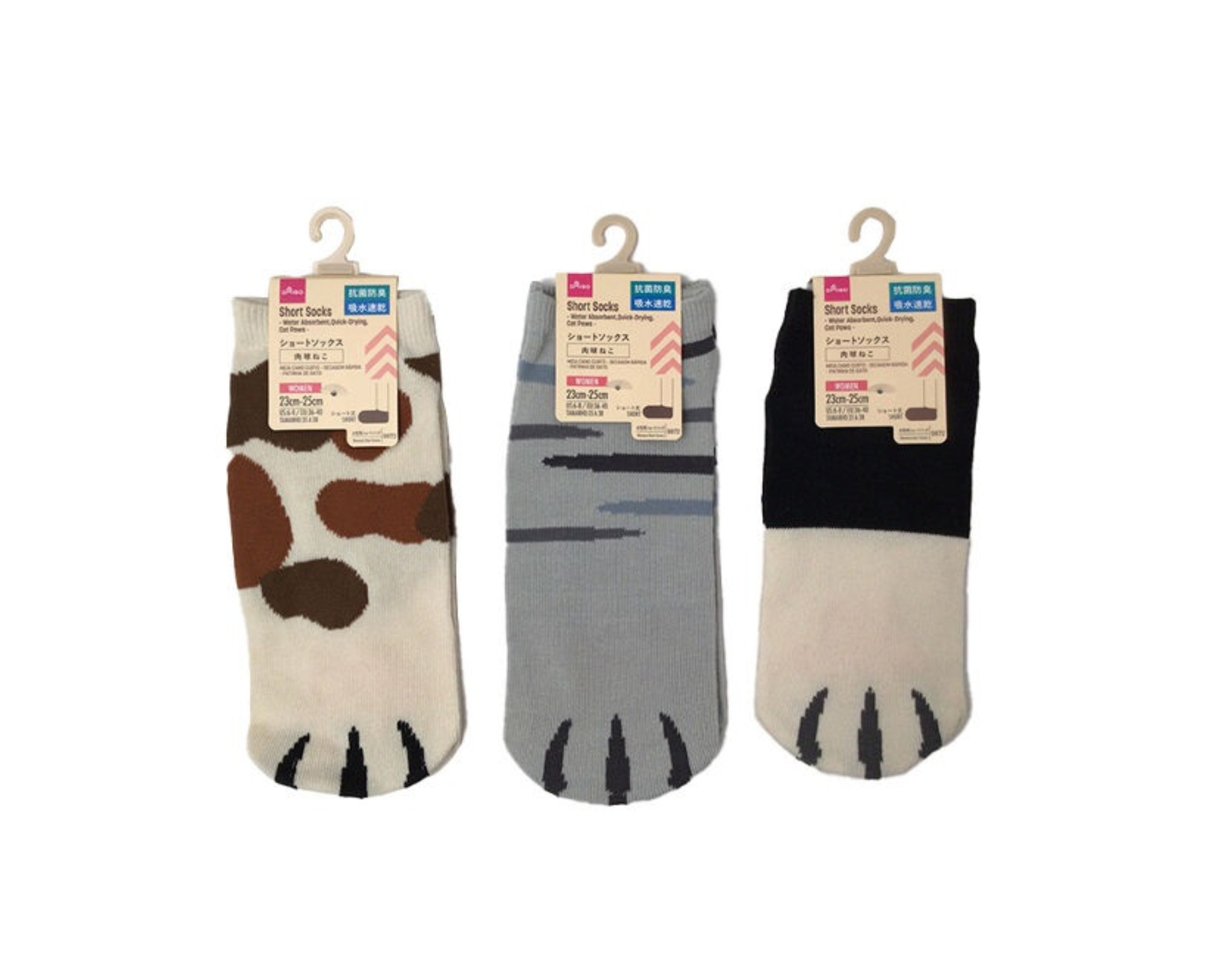 Daiso [SELECTED RANDOMLY] Short Socks Cat Paws | myaeon2go