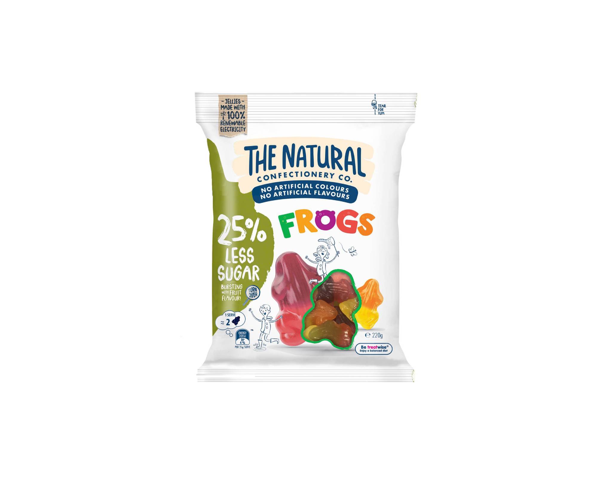The Natural Confectionery Co. Frogs 25% Less Sugar | myaeon2go