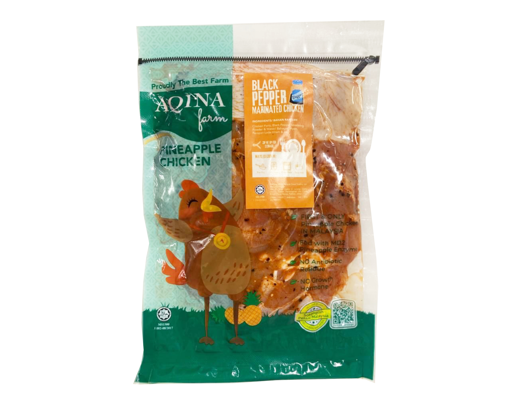 Aqina Marinated Pineapple Chicken Boneless Leg (Blackpepper) | myaeon2go